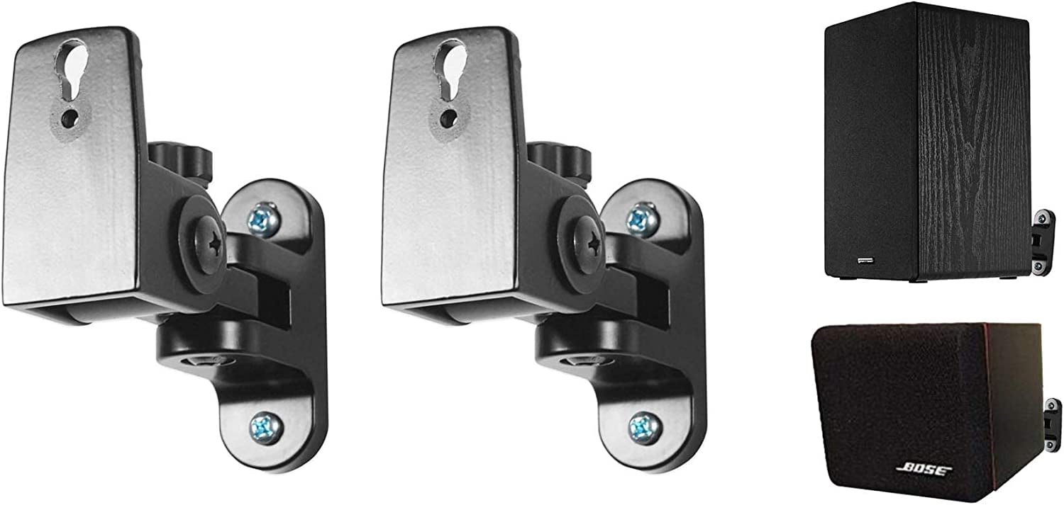 RHSB4 Hidden Wall Mount Swivel Satellite/Bookshelf Speaker Brackets - Walmart.com