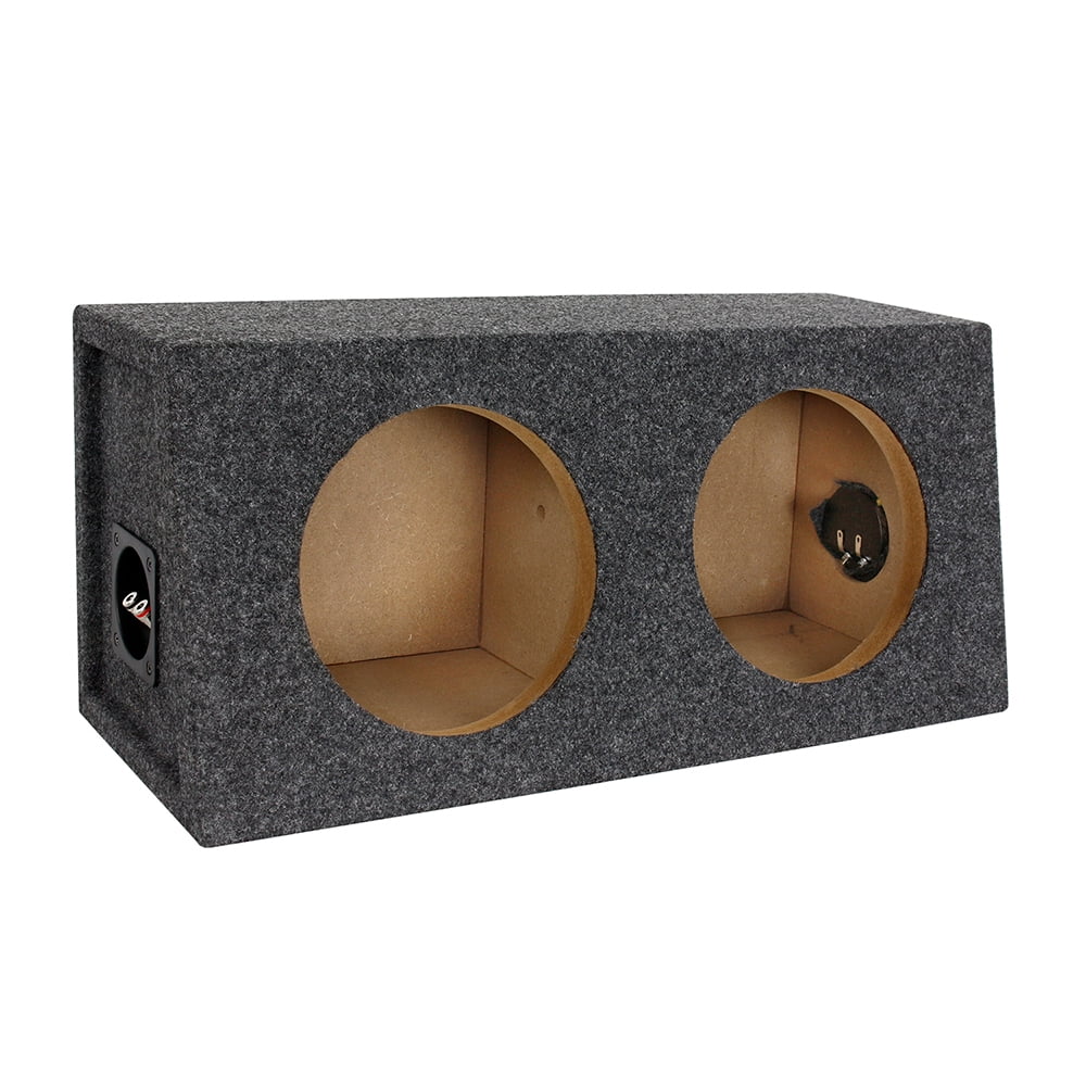 RI Audio Dual 8-Inch Sealed Box Enclosure W/ Dual Terminal Cups ...
