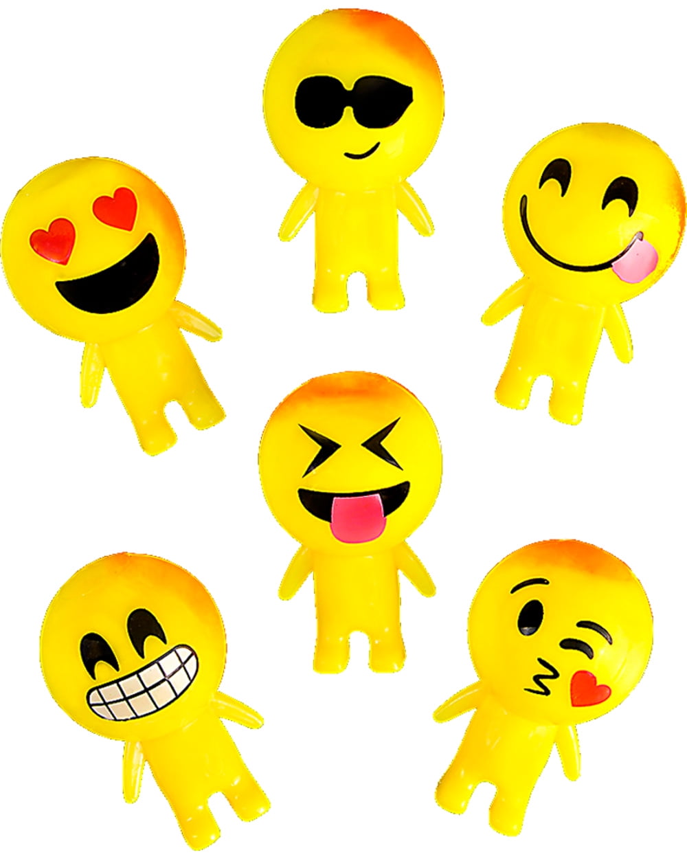 RI Novelty 12 Light Up Emoji Emote Emoticon Face Men Fugures Buddies ...