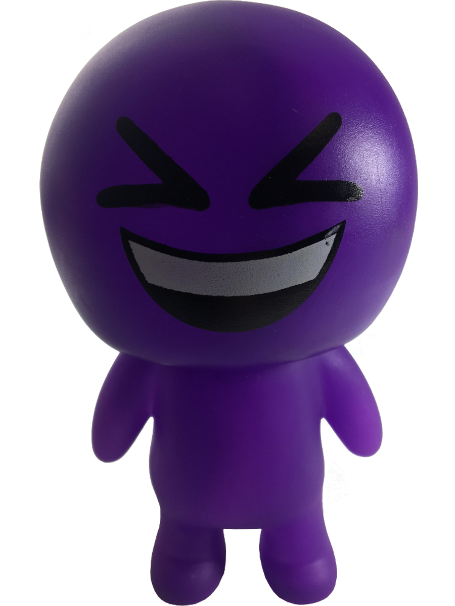 Purple Laughing Emoticon Squeaky Squeeze Figure Relief Toy - Walmart.com