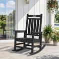 RIAFUN HDPE All-Weather Patio Rocking Chair, Fade Resistant Outdoor ...