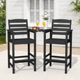 RIAFUN HDPE Height Bar Stools Set of 2 with Removable Connecting Table ...