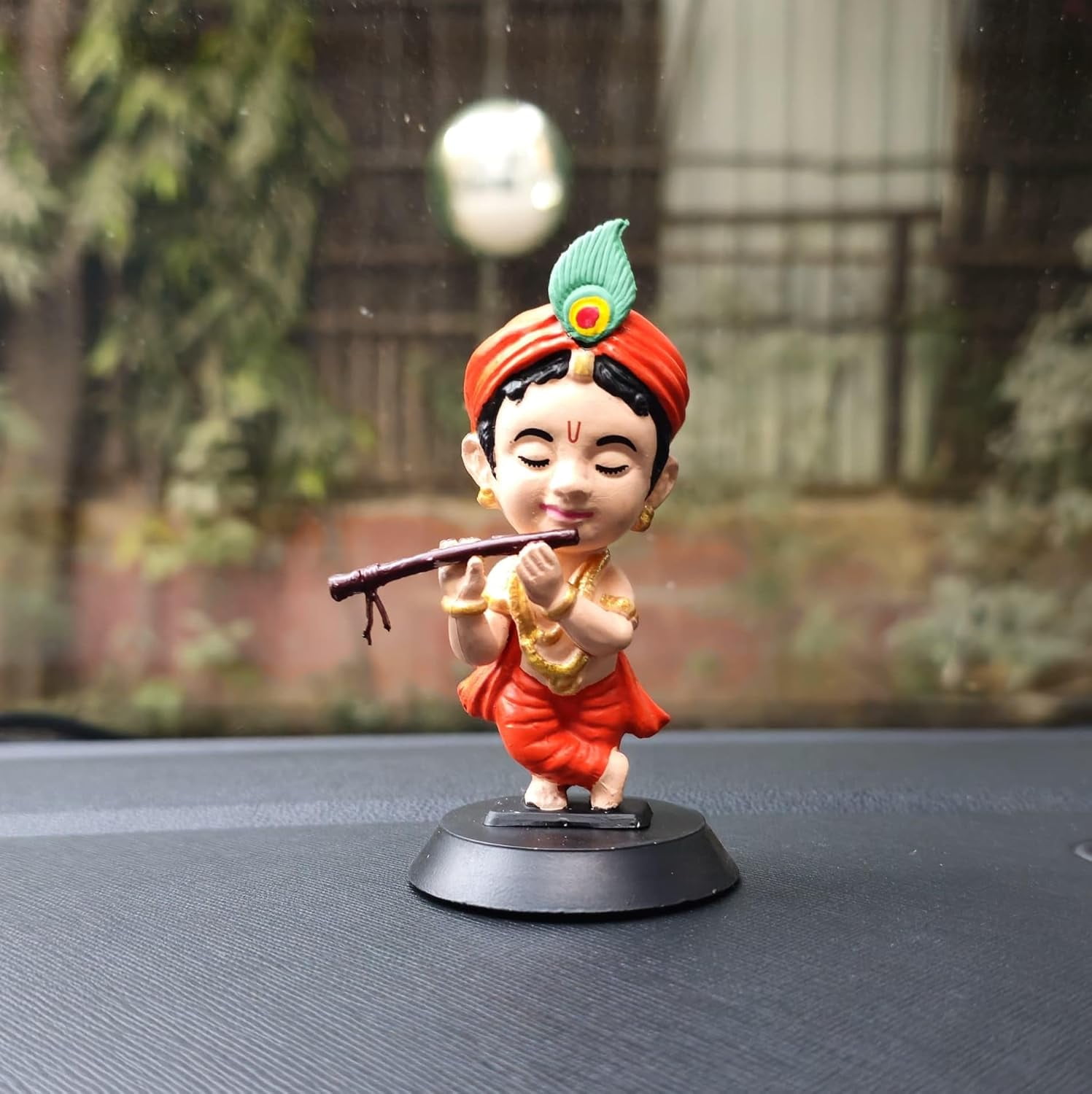 RIANZ Lord Shree Krishna Ji Idol for Car Dashboard Office TableHome Decor Little Mor Pankh ...