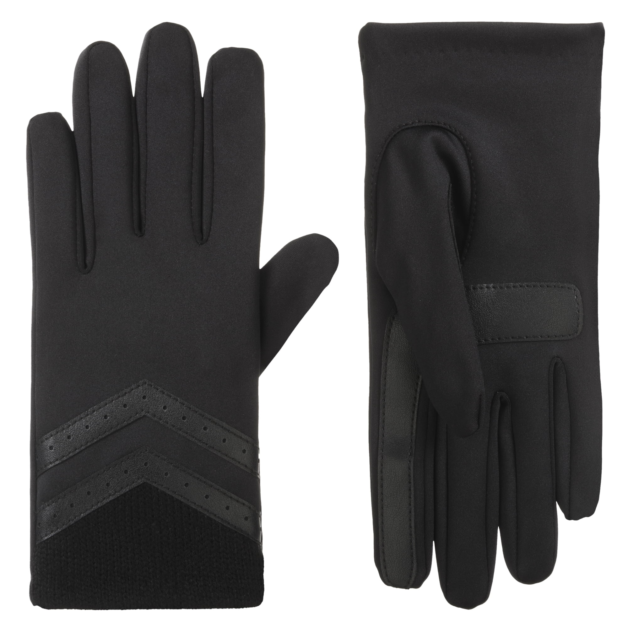 Isotoner Women's Rib Knit Spandex Winter Gloves, S/M, Black - Walmart.com