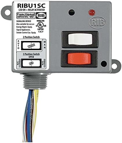 RIBU1SC 10 AMP SPDT + Override, 10-30 VAC/DC/120 VAC , -30 to 140 F ...