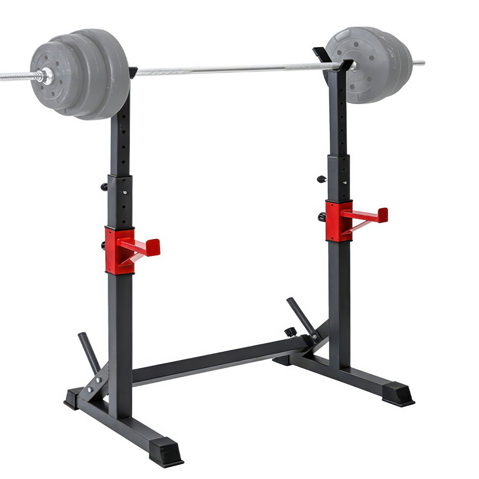 RICAN Squat Rack, Adjustable Sturdy Steel Barbell Squat Max Load 550Lbs ...