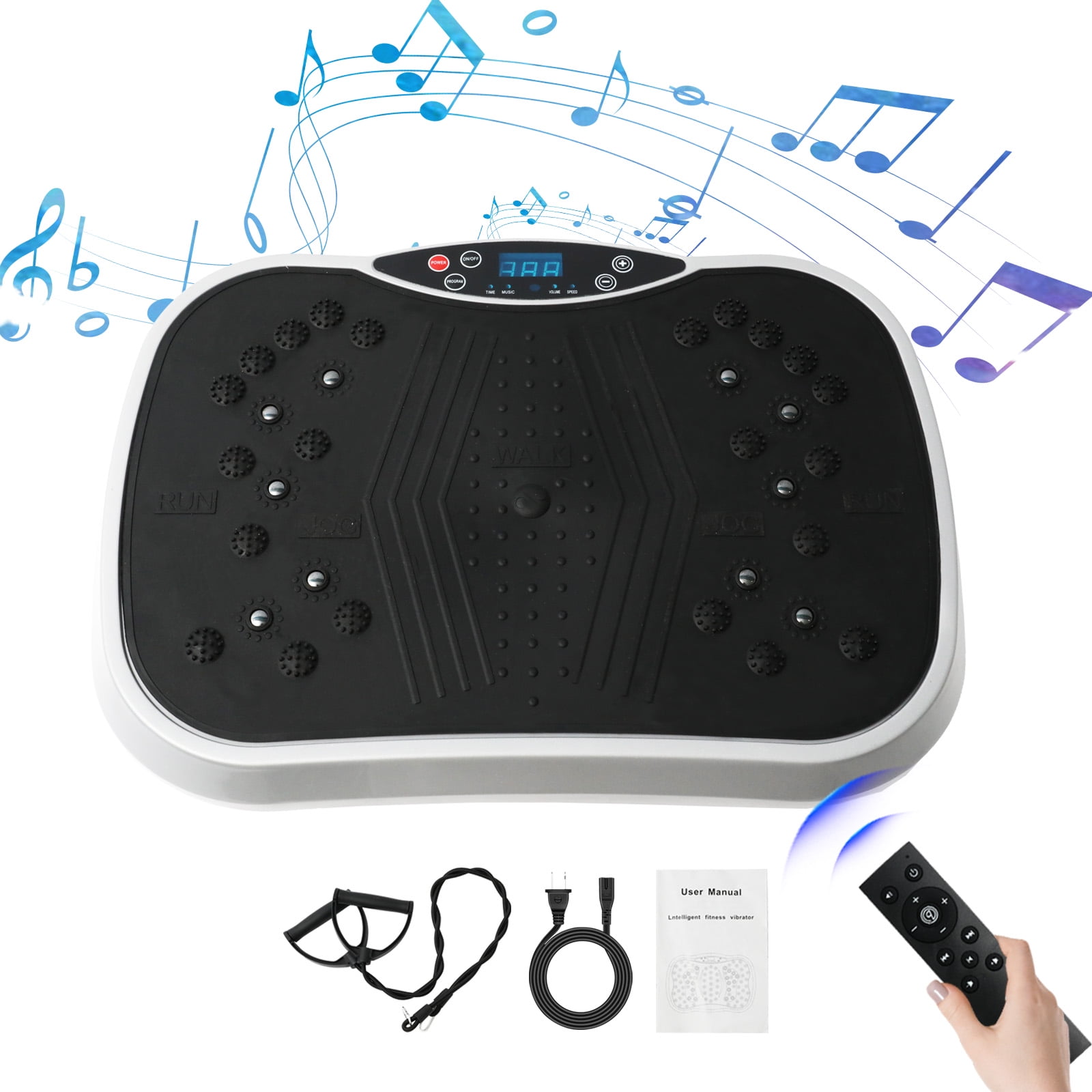 RICAN Vibration Plate Exercise Machine, Vibration Platform 300LBS ...