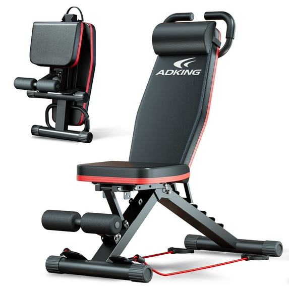 BAOKALER Weight Bench for Home Gym, Foldable Full Body Workout Bench ...