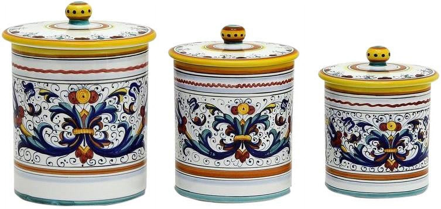RICCO DERUTA DELUXE Canister Majolica Set 3 Ceramic - Walmart.com