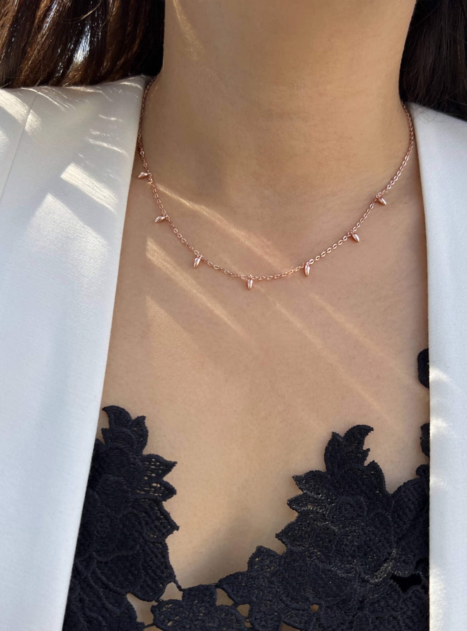 RICE 18K ROSE GOLD OVER STERLING SILVER CHAIN NECKLACE - Walmart.com