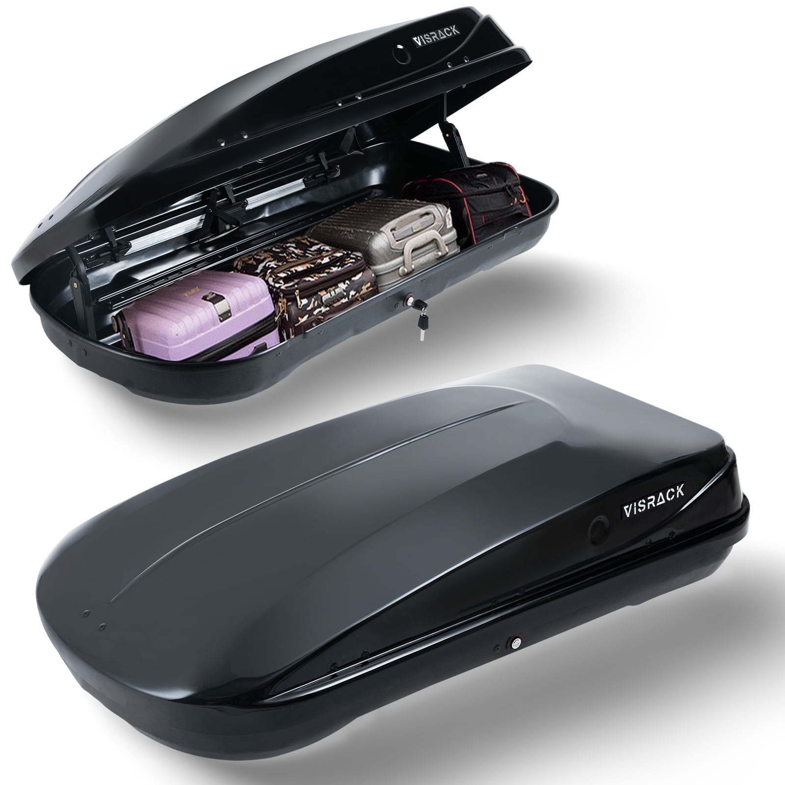 RICH Large 14 ft³ Waterproof Rooftop Cargo Box, Black - Walmart.com