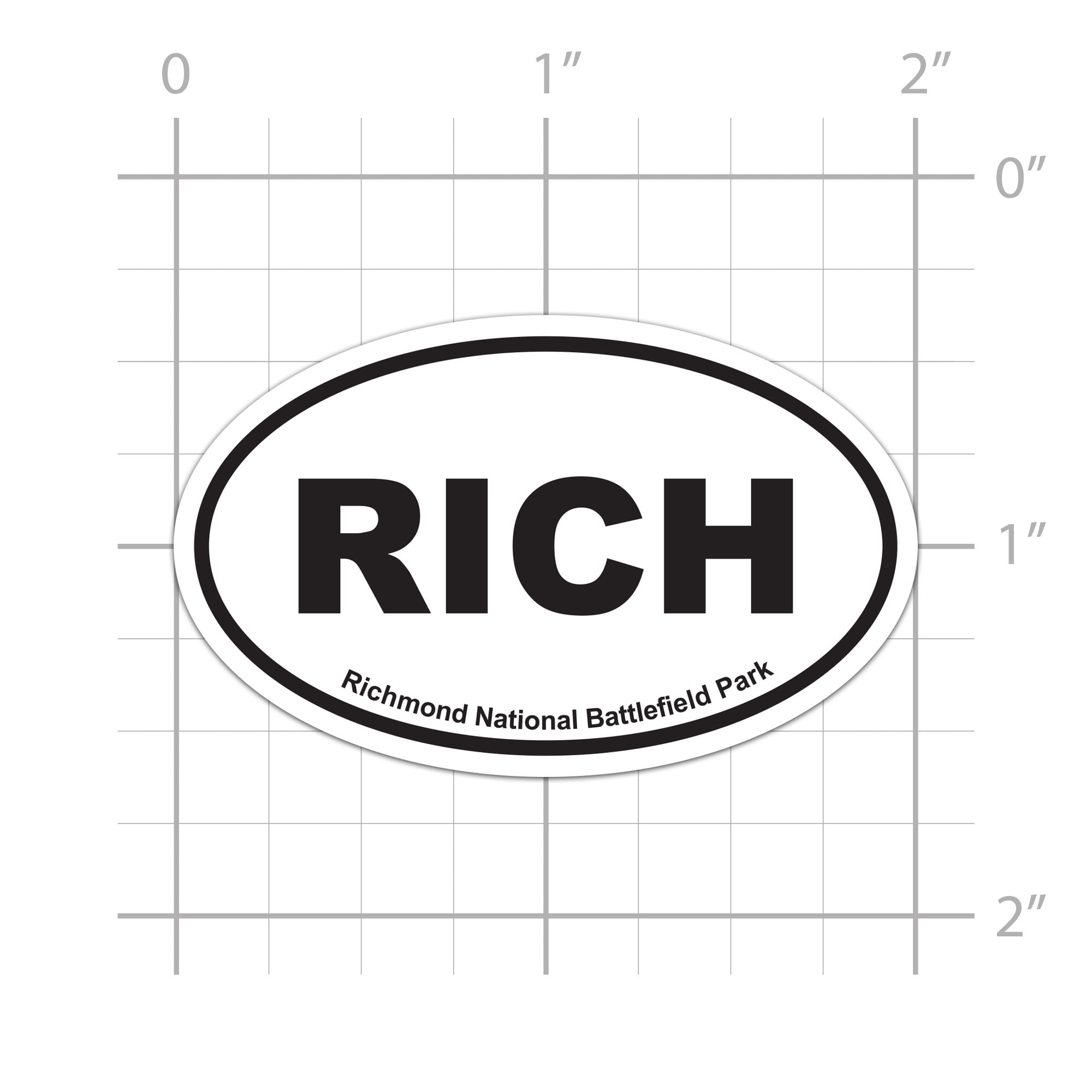 RICH Richmond National Battlefield Park Sticker for water bottle phone ...