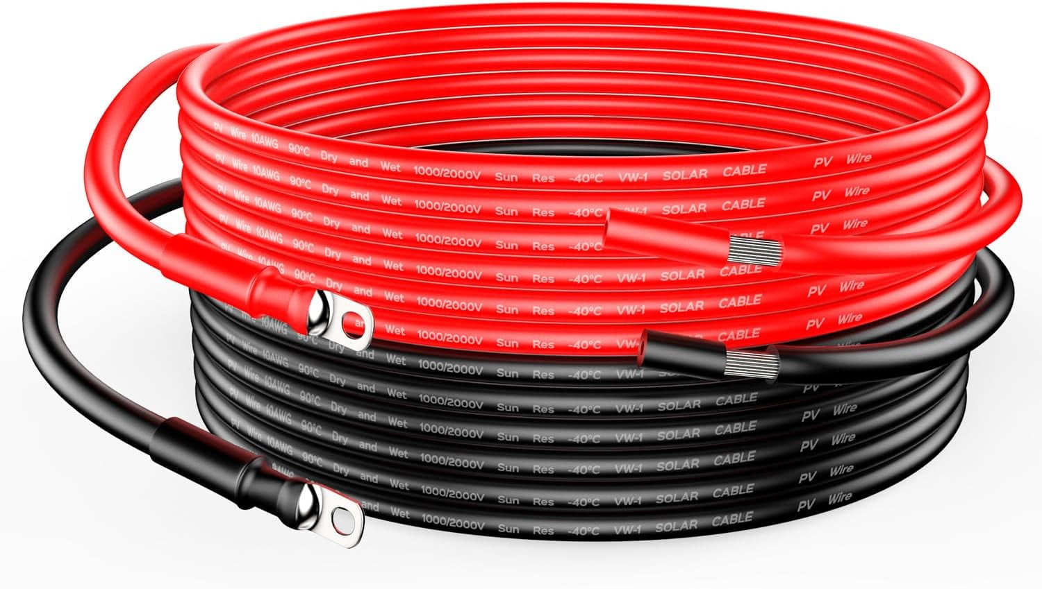 RICH SOLAR Tray Cable Connect Charge Controller and Battery (10AWG 10 ...