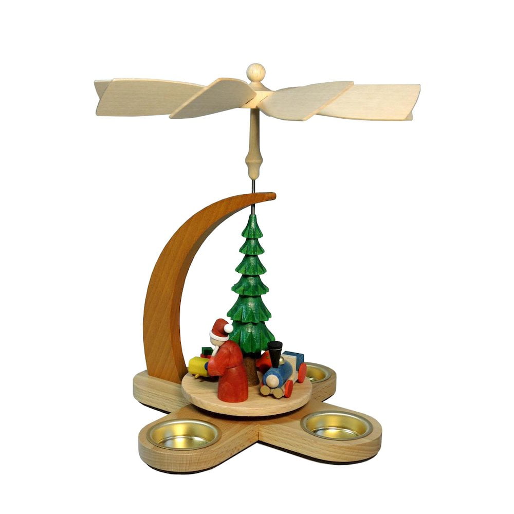 RICHARD GLAESSER Pyramid - Santa With Train - Walmart.com