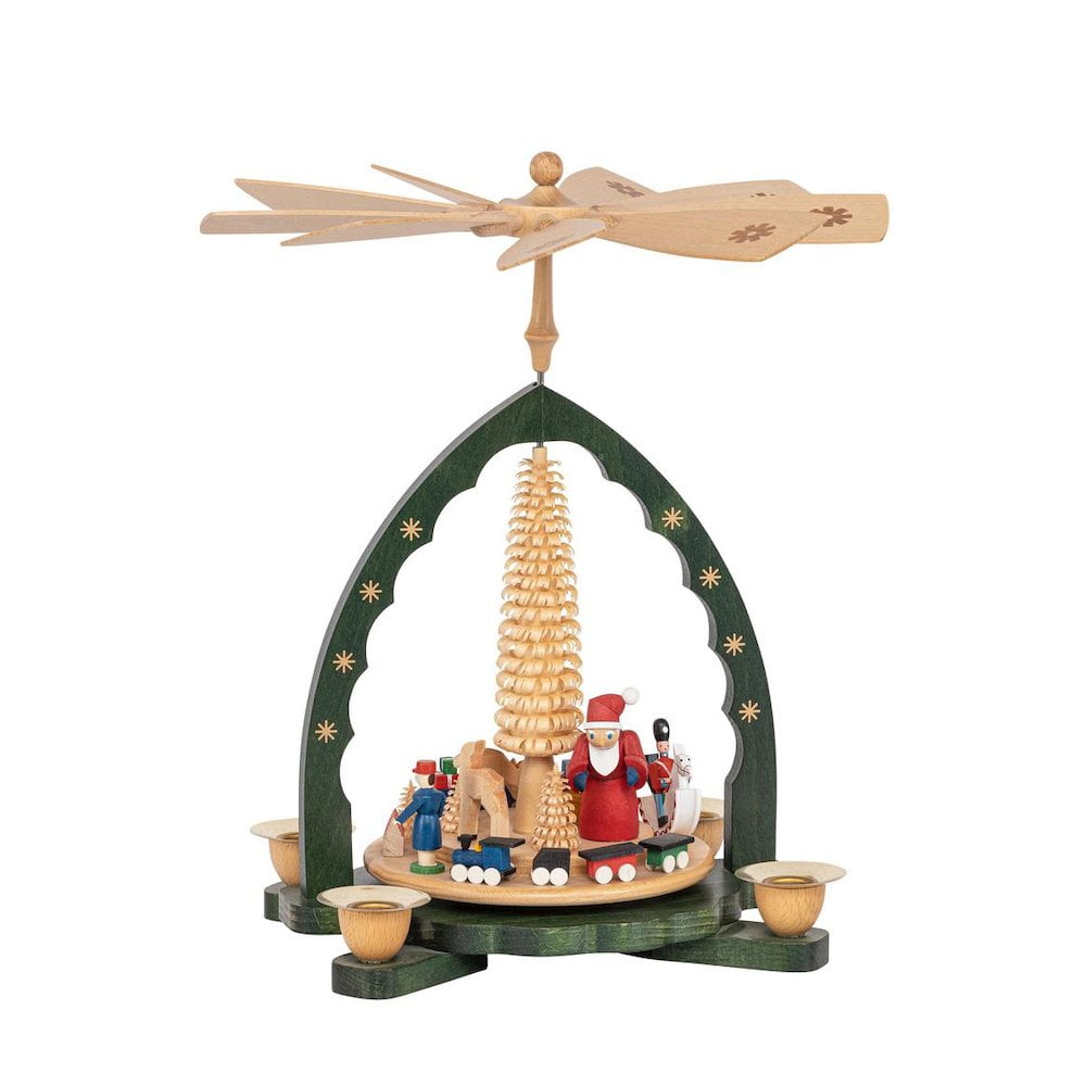 RICHARD GLAESSER Pyramid - Santa with Toys - Walmart.com
