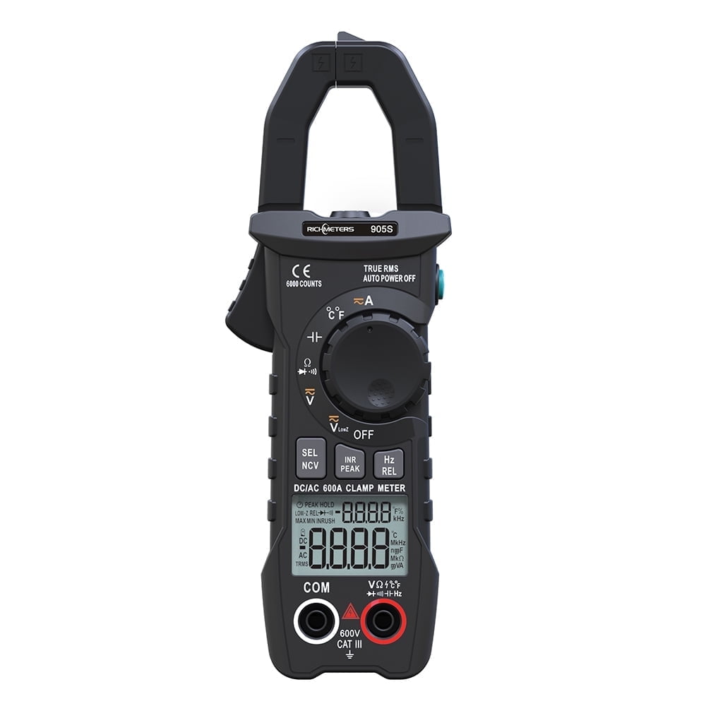 RICHMETERS 905S Digital automatic clamp-on current measuring multimeter ...