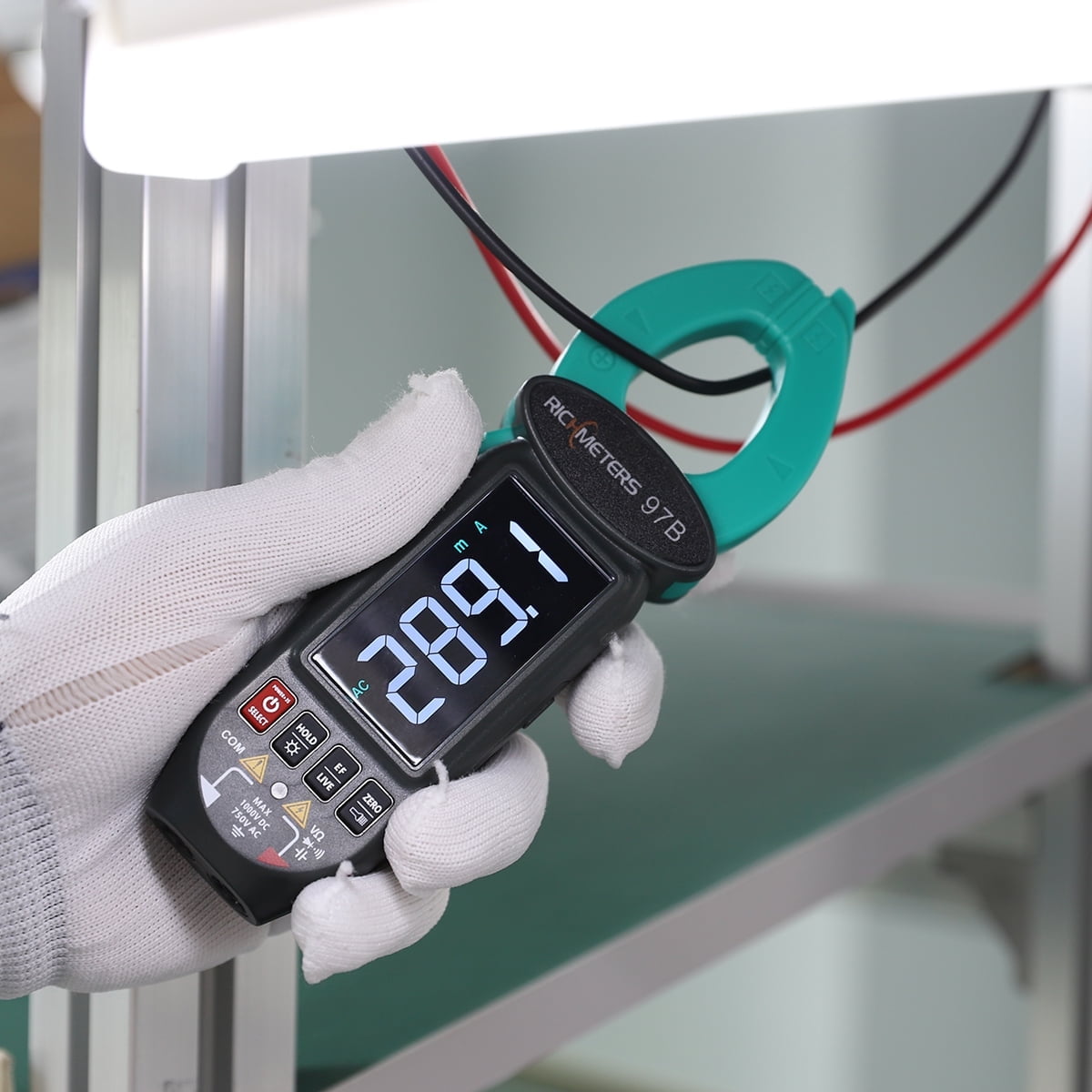 RICHMETERS RM97B Current Leakage Tester Digital Clamp Meter ACDC ...