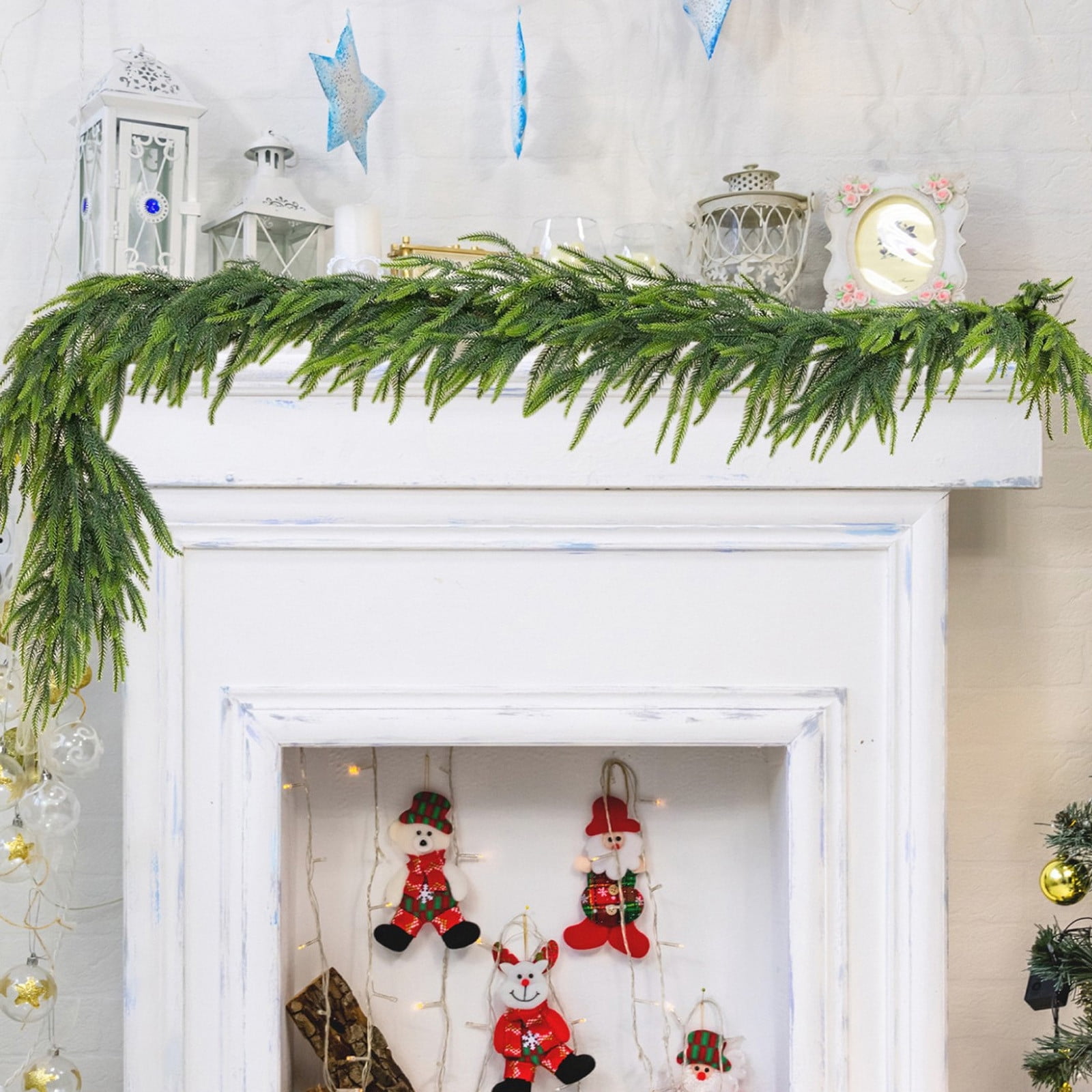 RICHMJ 1 Pc 5Ft Artificial Norfolk Pine Garlands, Real Touch Winter ...