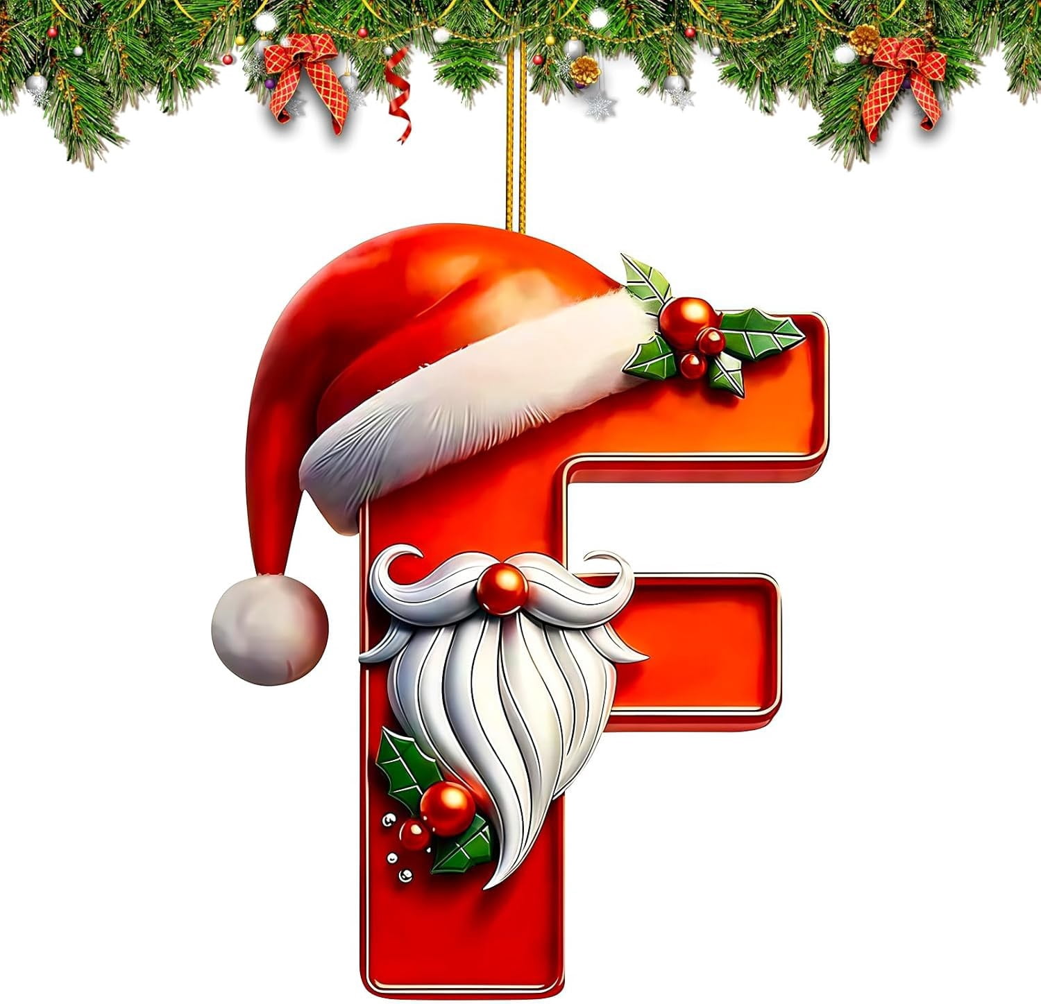 RICHMJ Christmas Ornaments Letter, Red Letters Christmas Ornaments 2026 ...