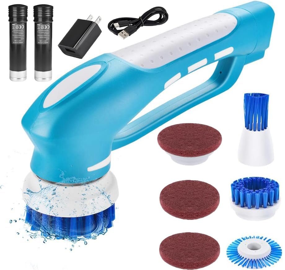 RICHOOSE Handheld Electric Scrubber, Cordless Power Spin Scrubber 6 ...