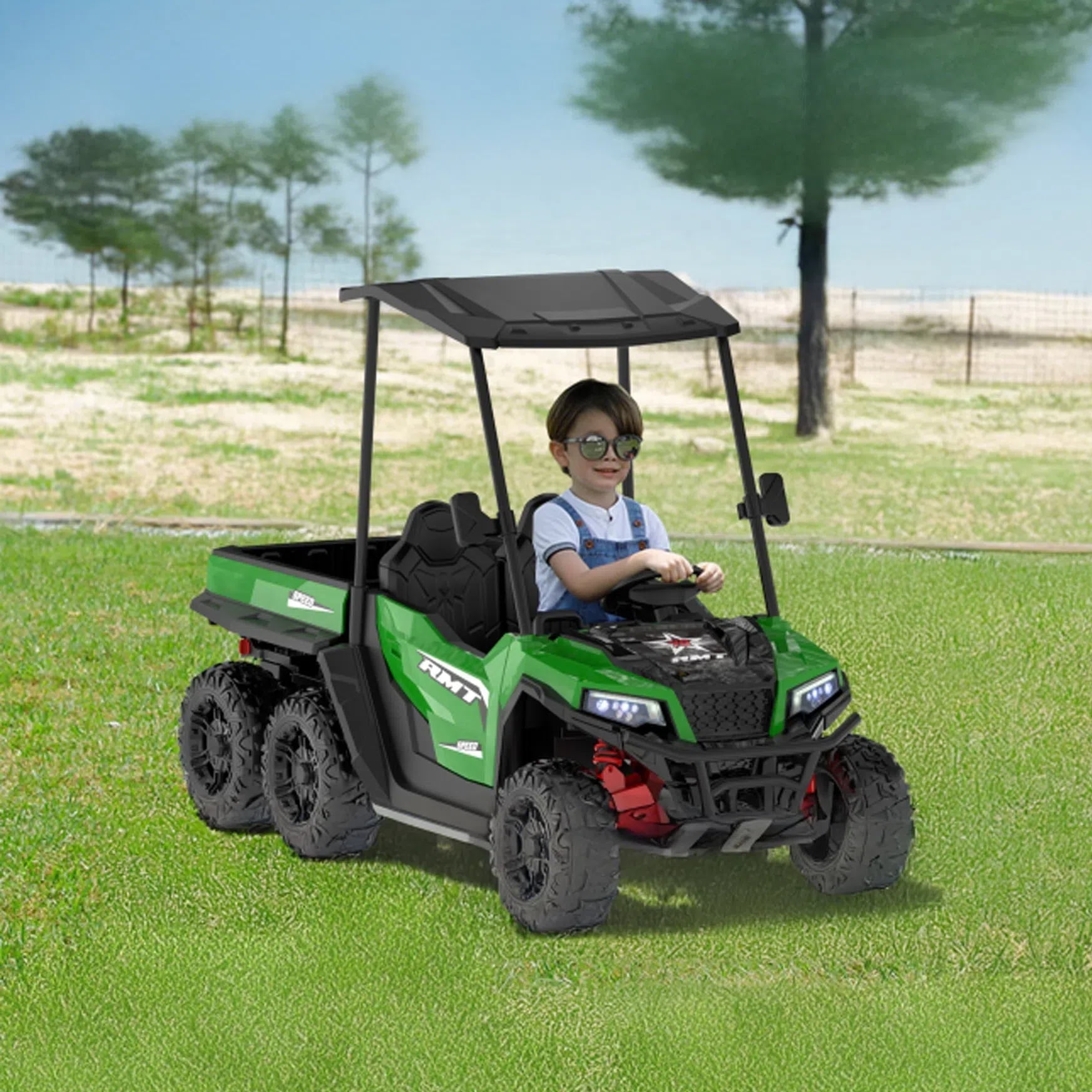 RICHRYCE 24V Kids Ride on Toys, 2 Seater Kids Ride on Car Truck, Ride ...