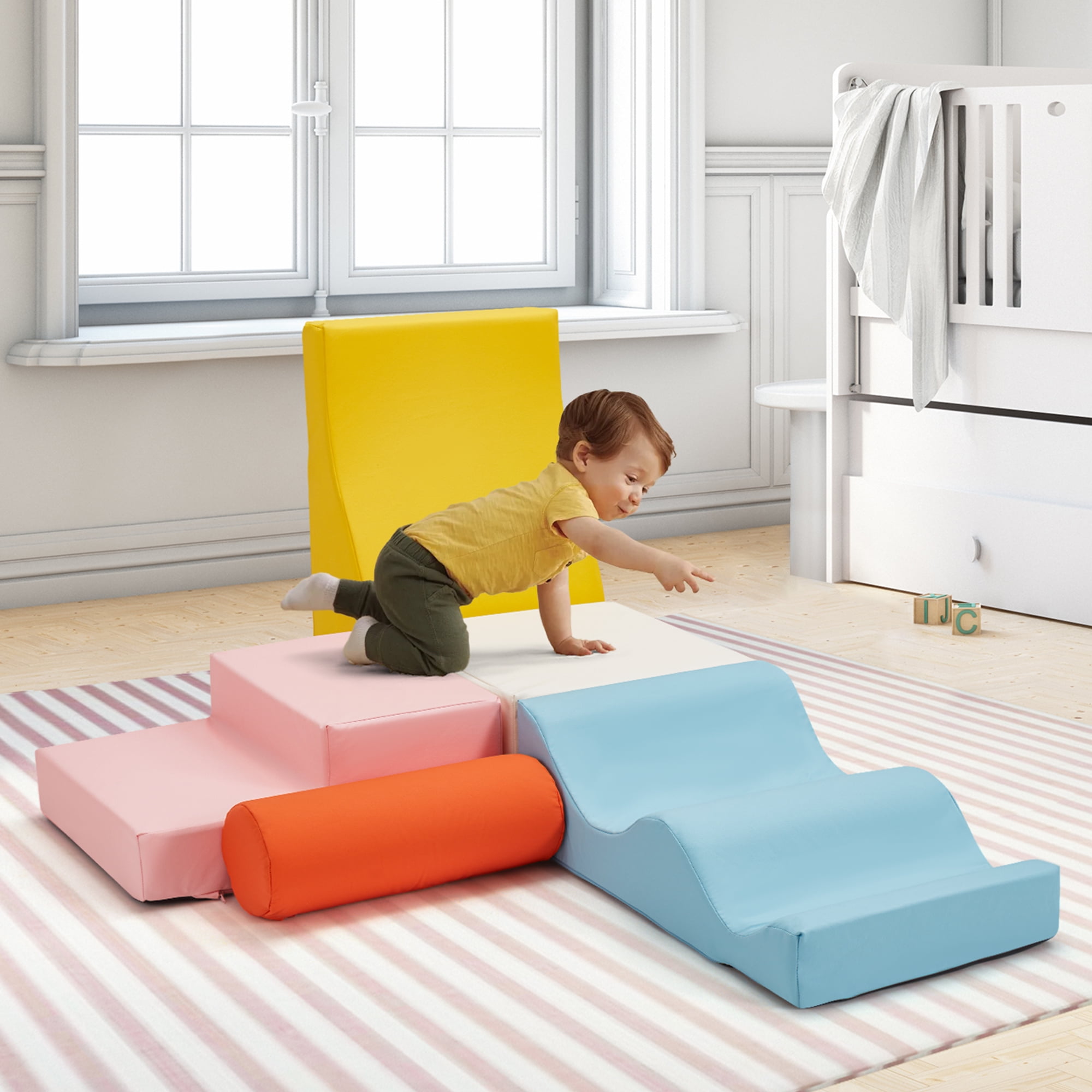 RICHRYCE 5 Pcs Climb Foam blocks, Climbing Toy for Toddlers 1-3, Indoor ...