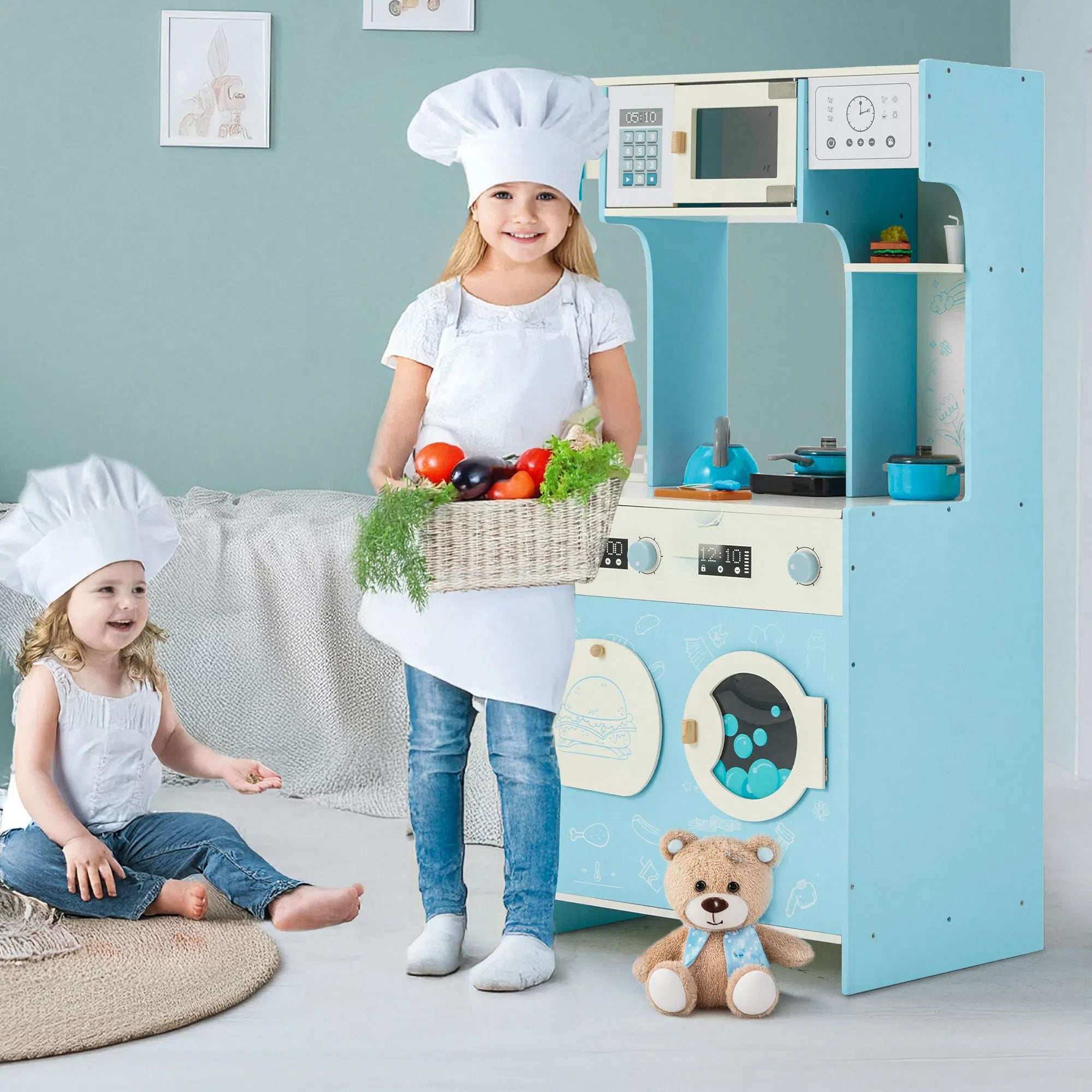RICHRYCE Play Kitchen Set, Kitchen Playset for Kids Ages 3-10, Toy ...