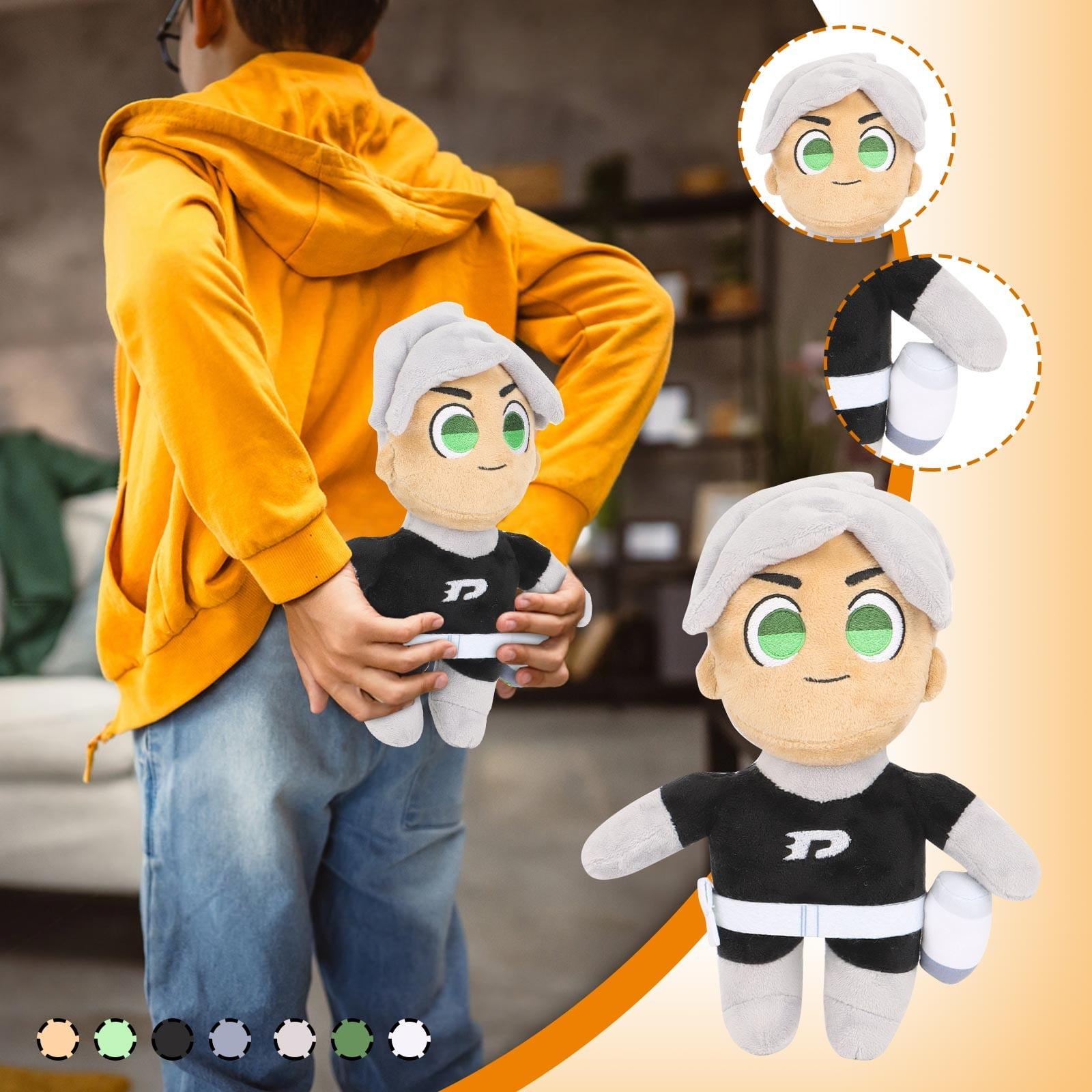 RICHUONG Danny Phantom Plush Doll, Anime Figure Soft Stuffed Gift for ...