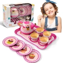 Tea Set for Little Girls, Pretend Play Tea Party Set, Fruit Design Kids ...