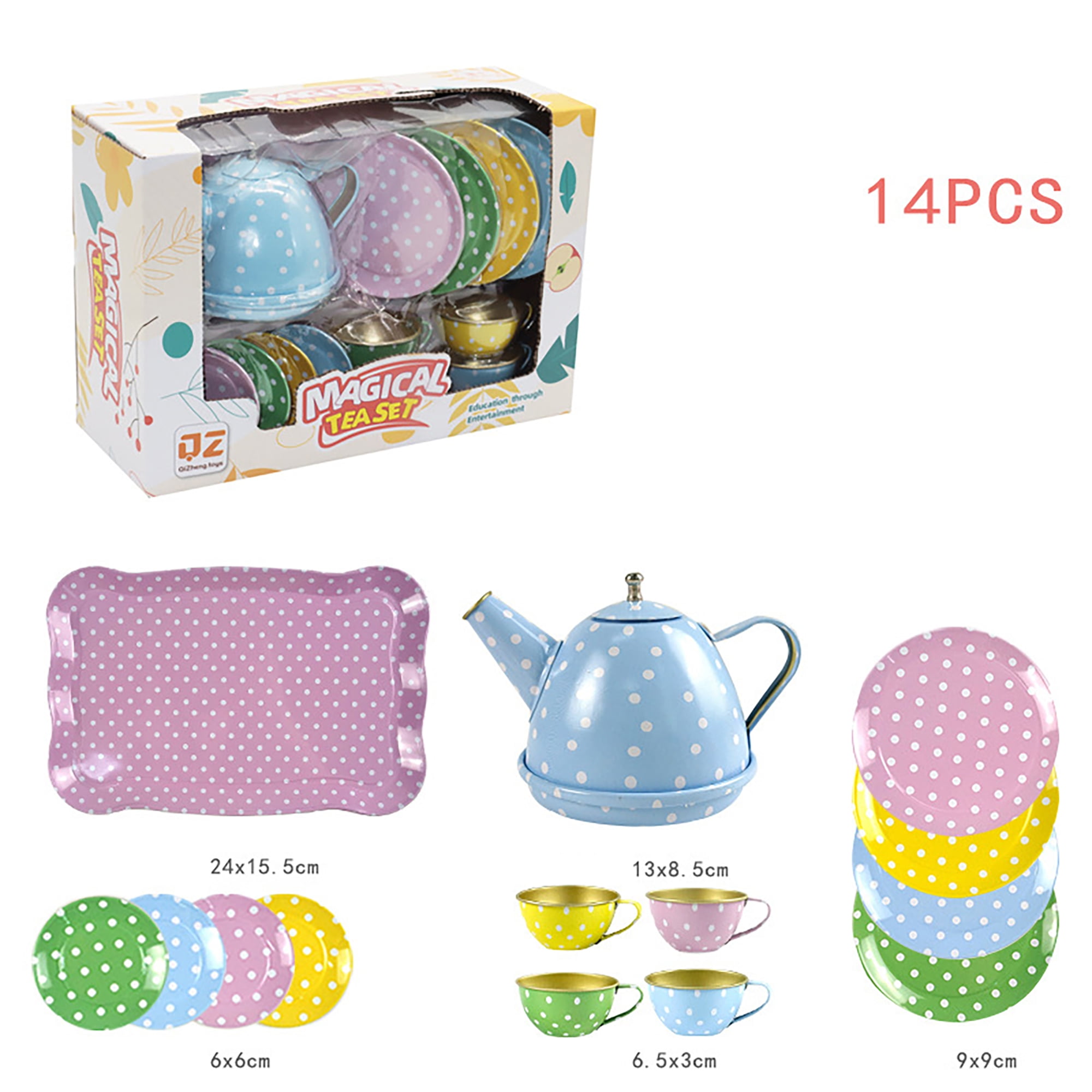 RICHYOUNG Tea Party Set for Little Girl, Princess Role Play Tea Set Toy ...