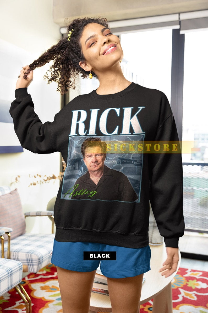 RICK ASTLEY Vintage Sweatshirt, Rick Astley Homage Tshirt, Rick Astley ...