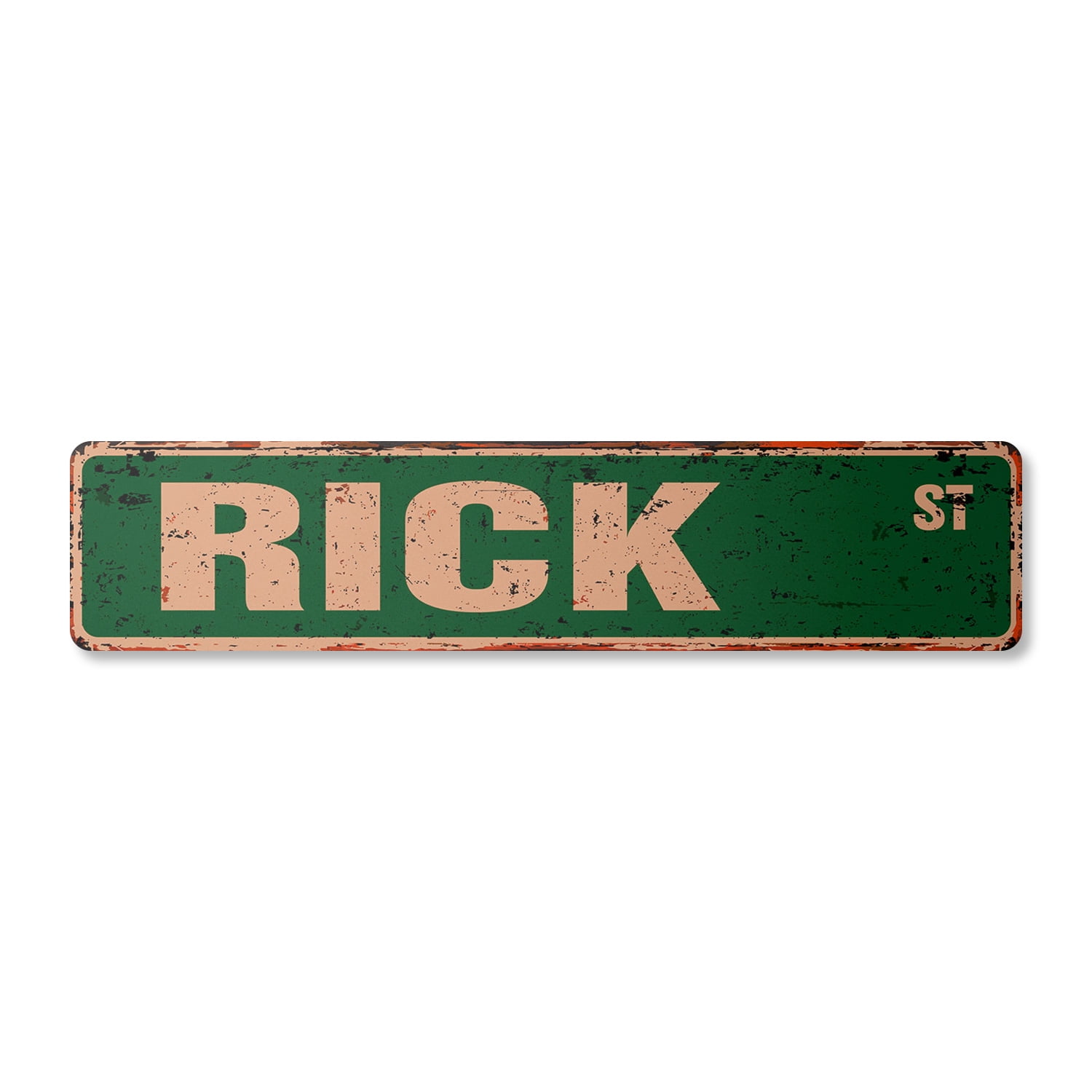 RICK Vintage Plastic Street Sign Childrens Name Room Sign | Indoor ...