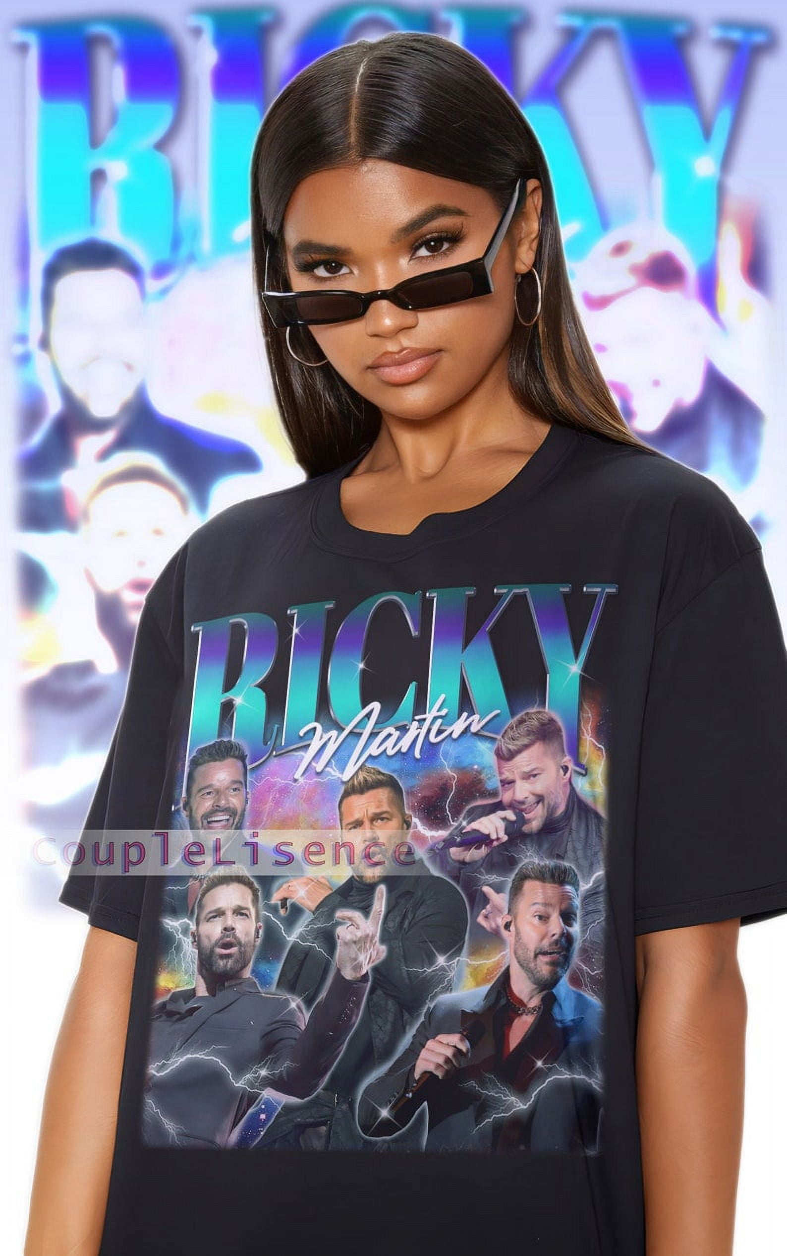 RICKY MARTIN Vintage Shirt | Ricky Martin Homage Fan Tees - Walmart.com