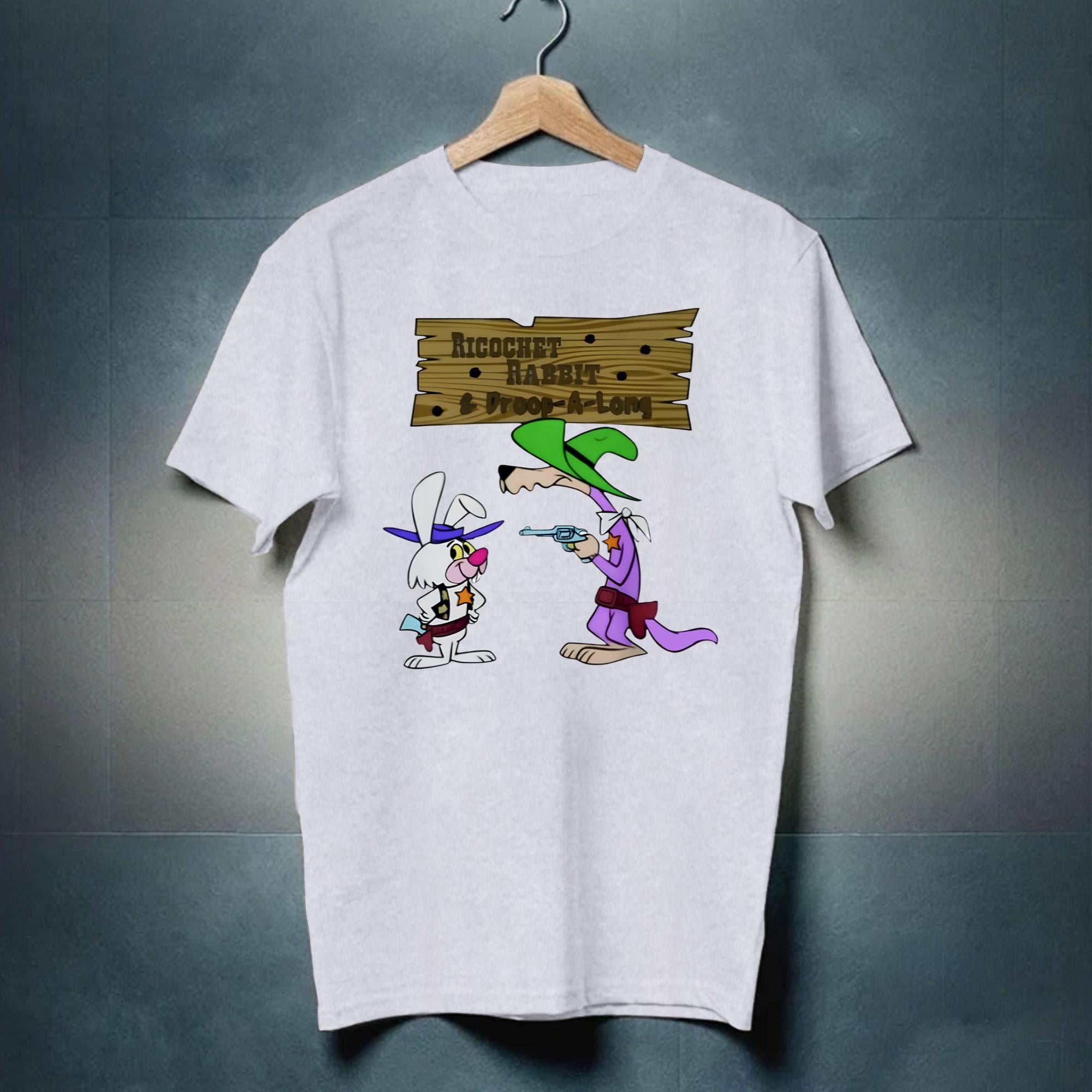 RICOCHET RABBIT & DROOP-A-LONG CARTOON T-SHIRT HANNA BARBERA CEREAL ...