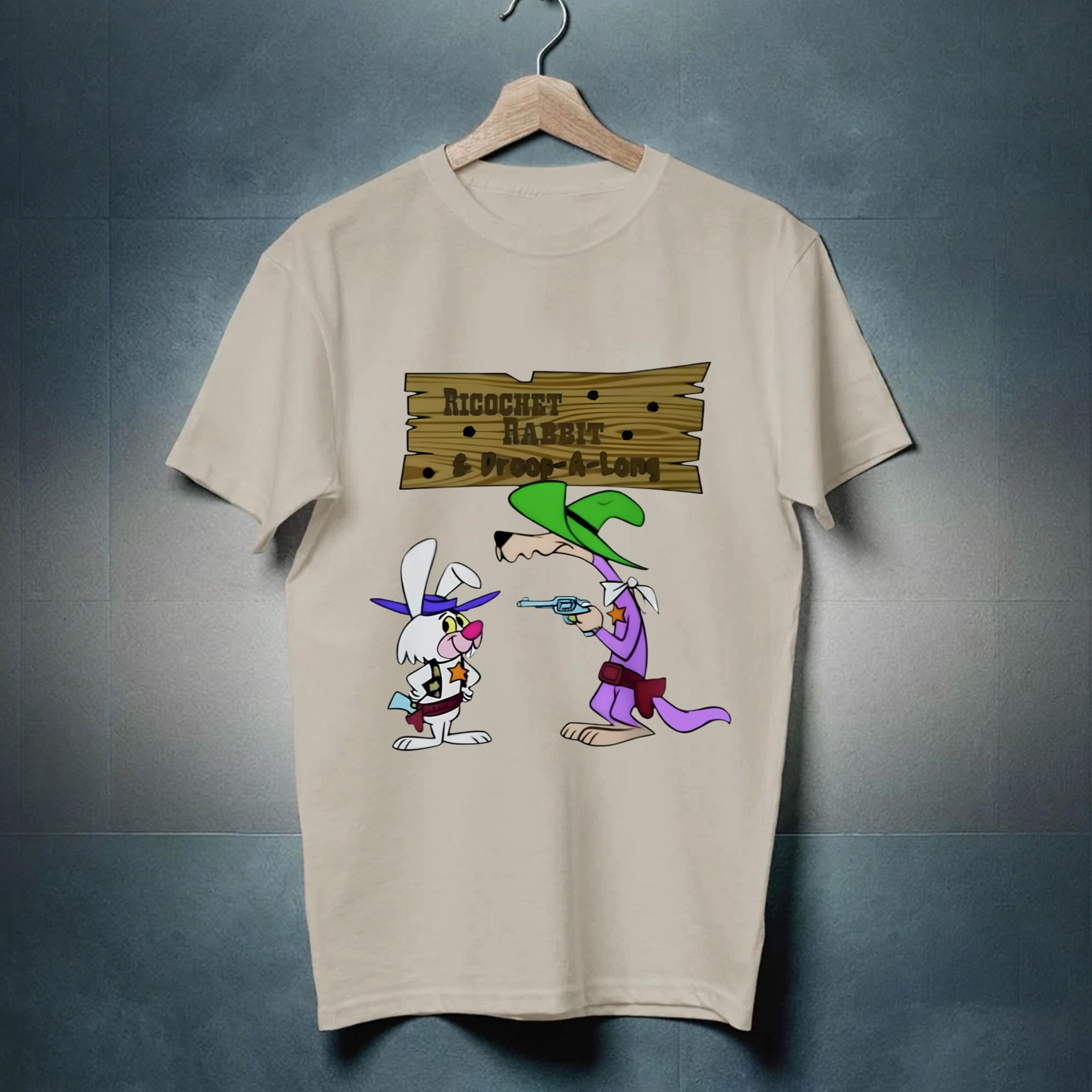 RICOCHET RABBIT & DROOP-A-LONG CARTOON T-SHIRT HANNA BARBERA CEREAL ...
