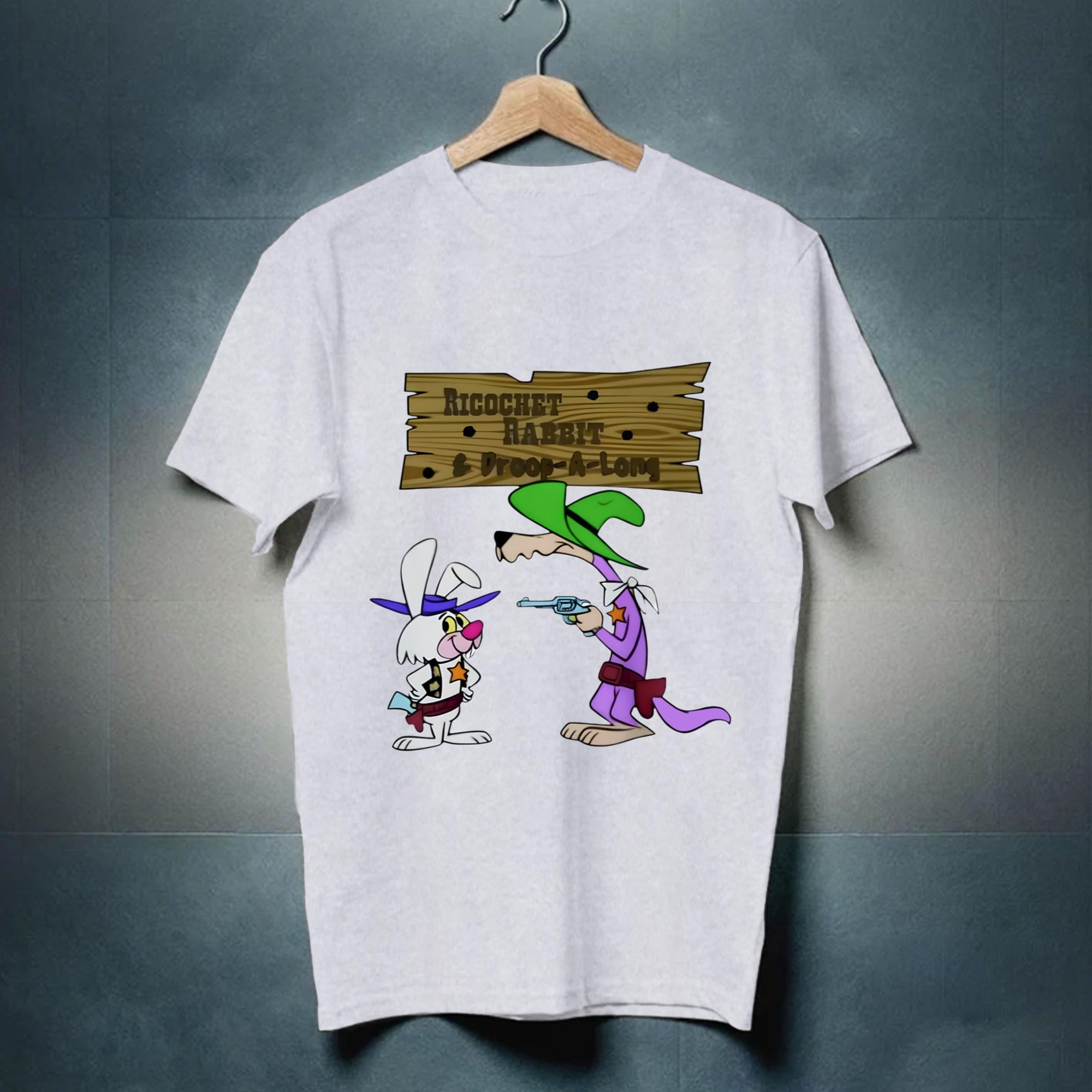 RICOCHET RABBIT & DROOP-A-LONG CARTOON T-SHIRT HANNA BARBERA CEREAL ...