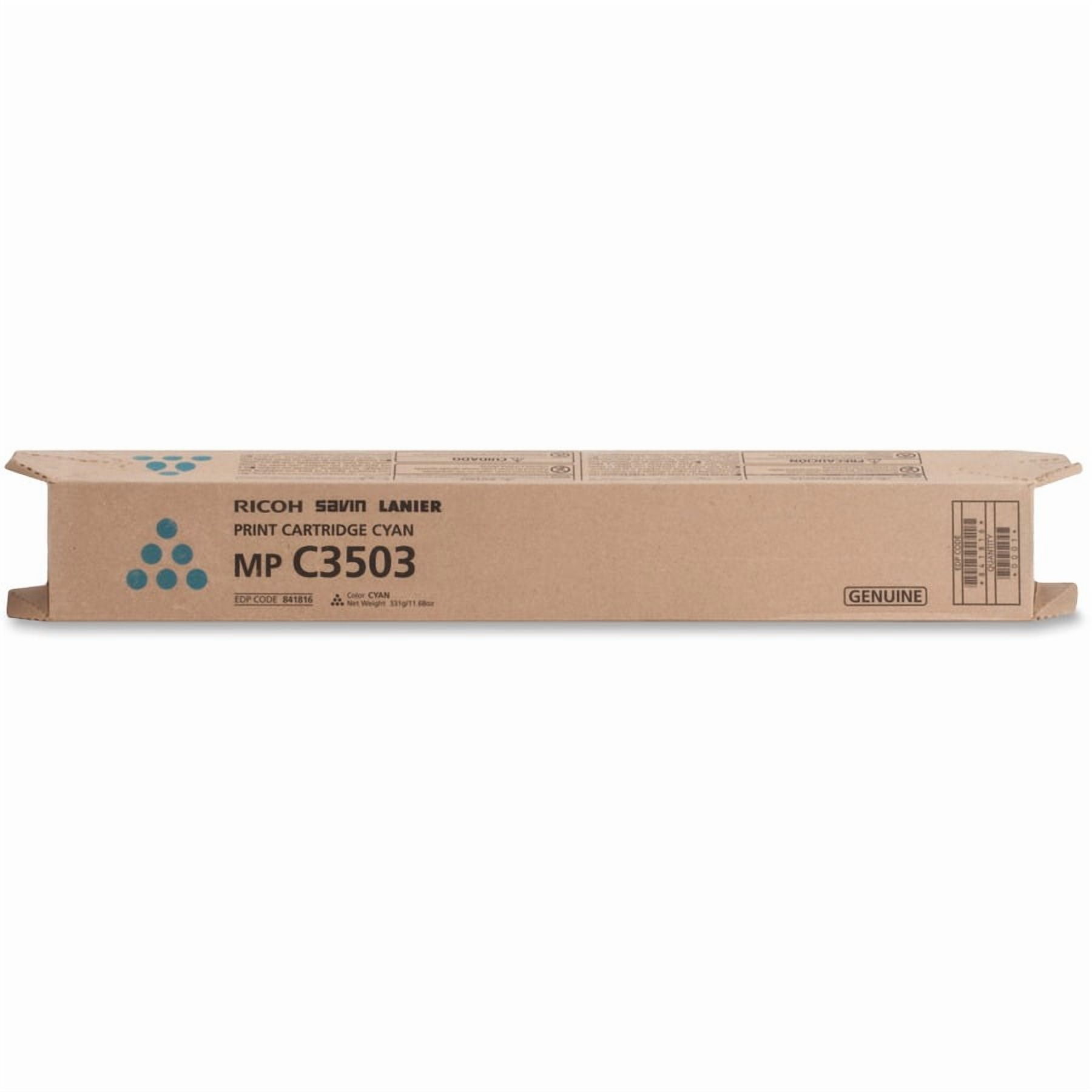 Ricoh 841816 Cyan Toner Cartridge (18000 Yield) Toner - Walmart ...