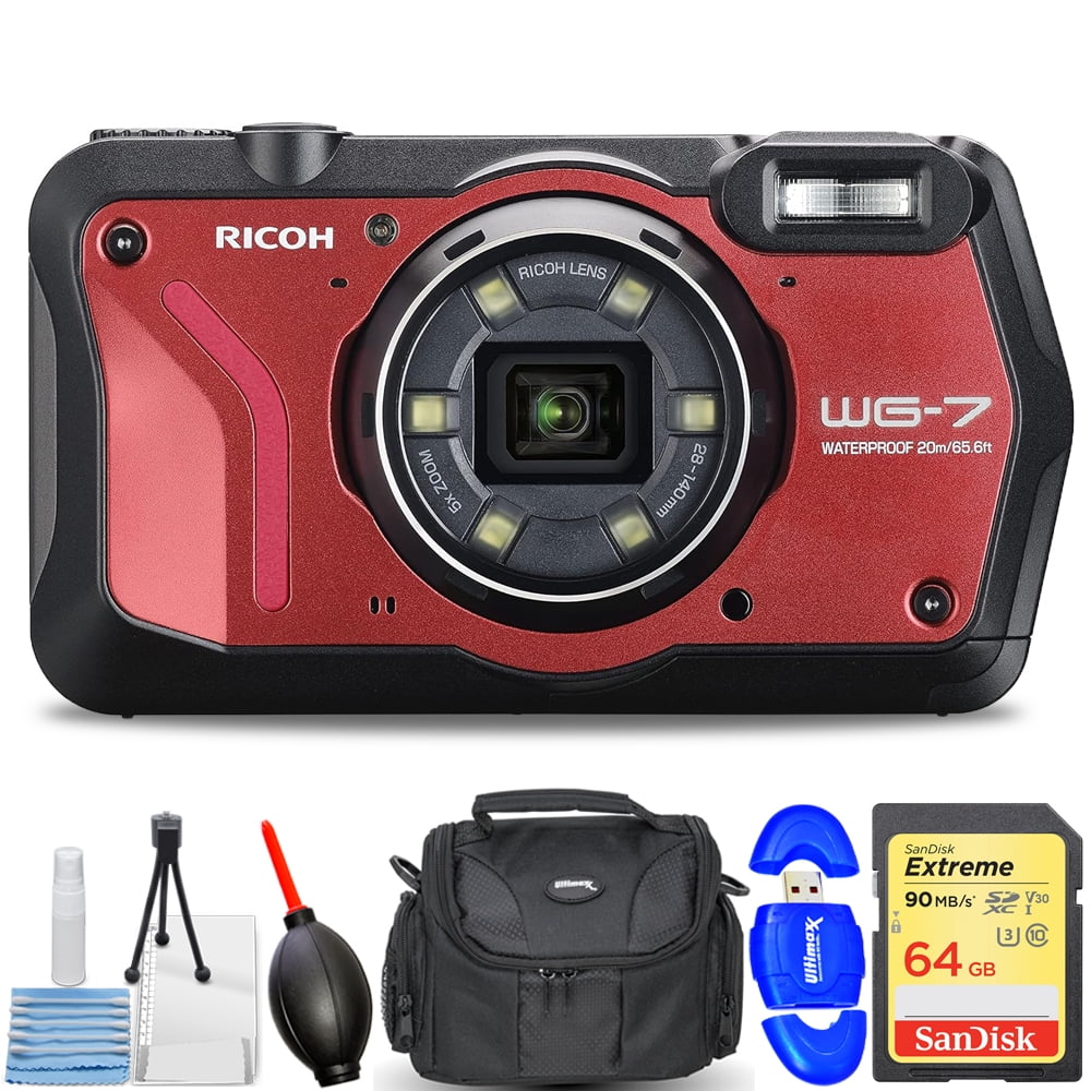 RICOH WG-7 Digital Camera Tough Waterproof Dustproof 4K WEB Camera (Red ...