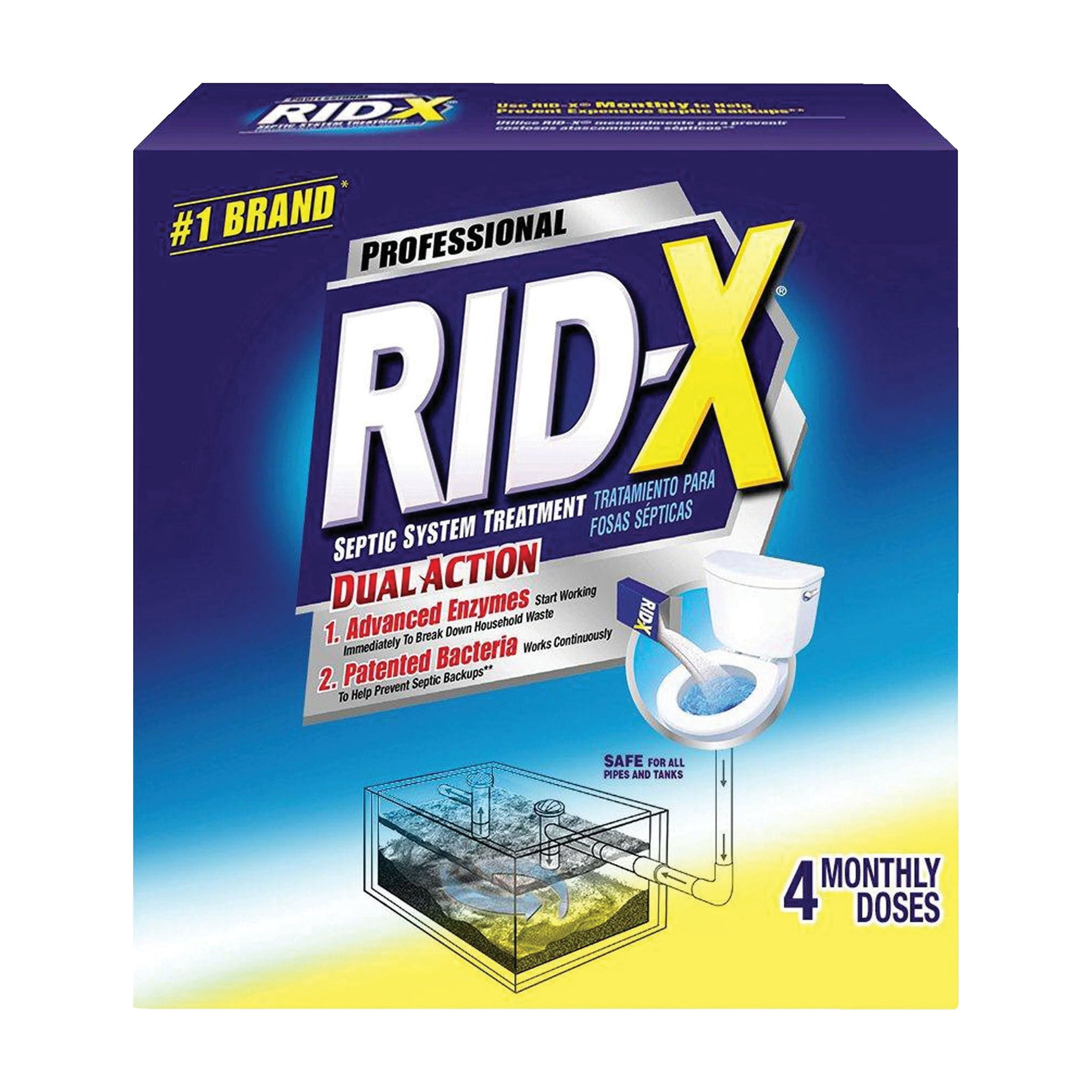 RID-X Professional Powder Bacteria Septic Tank Treatment - Pack of 2 ...