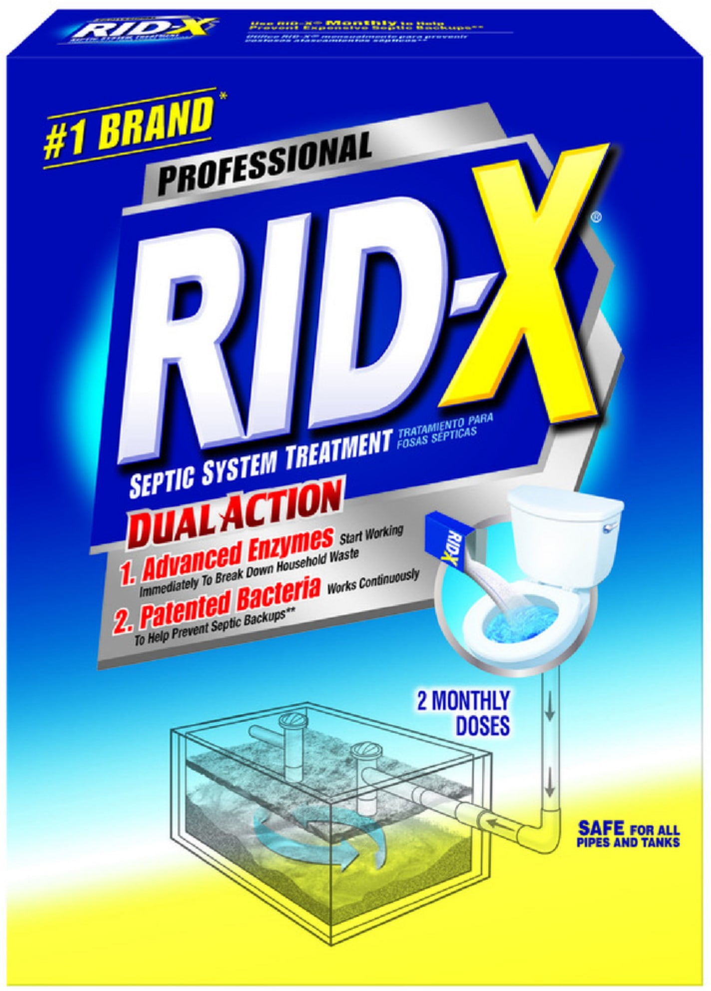 RID-X Professional Septic Treatment, 2 Month Supply of Powder, 19.6oz ...