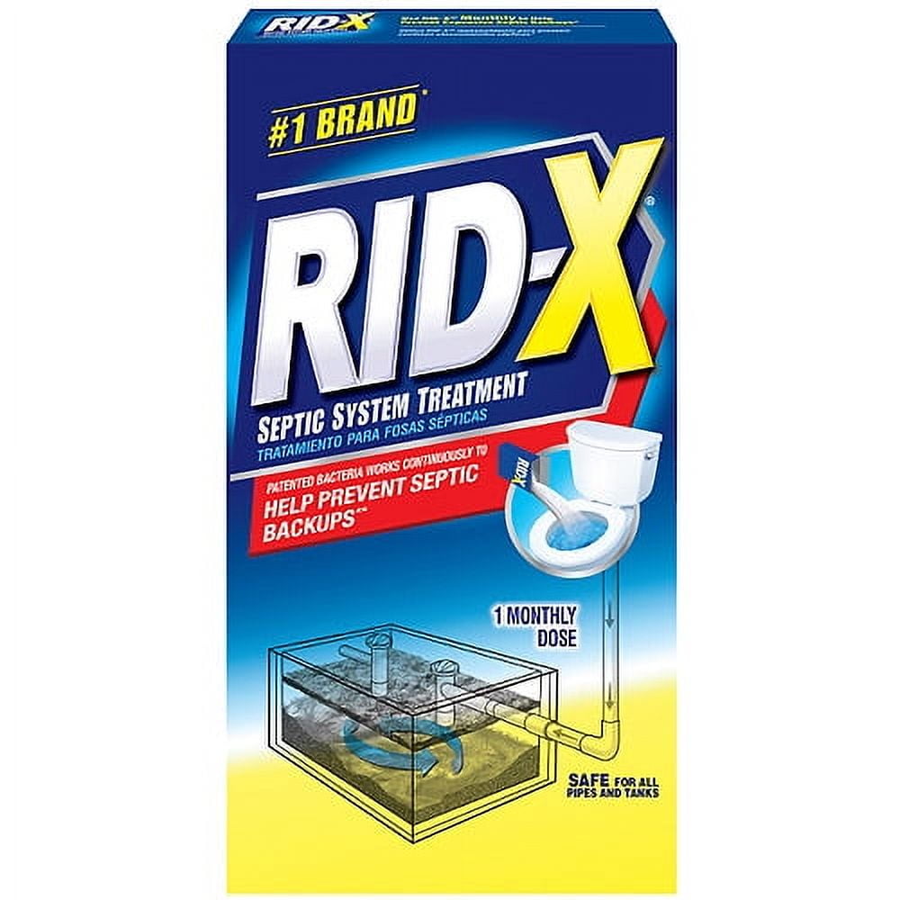 Rid X Septic Tank Treatment And Drain Opener Clog Remover Cleaner 1 Month Supply 98oz Safe