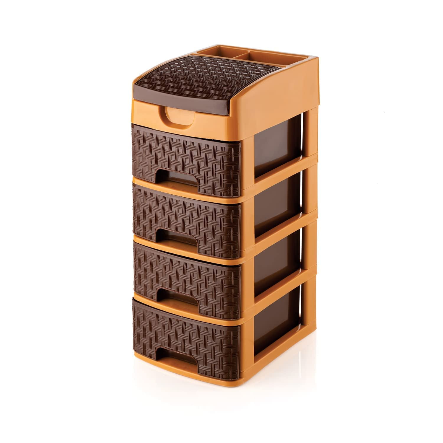 RIDDHI COLLECTION Plastic Rectangular 4 Layer Modular Basket Drawer ...