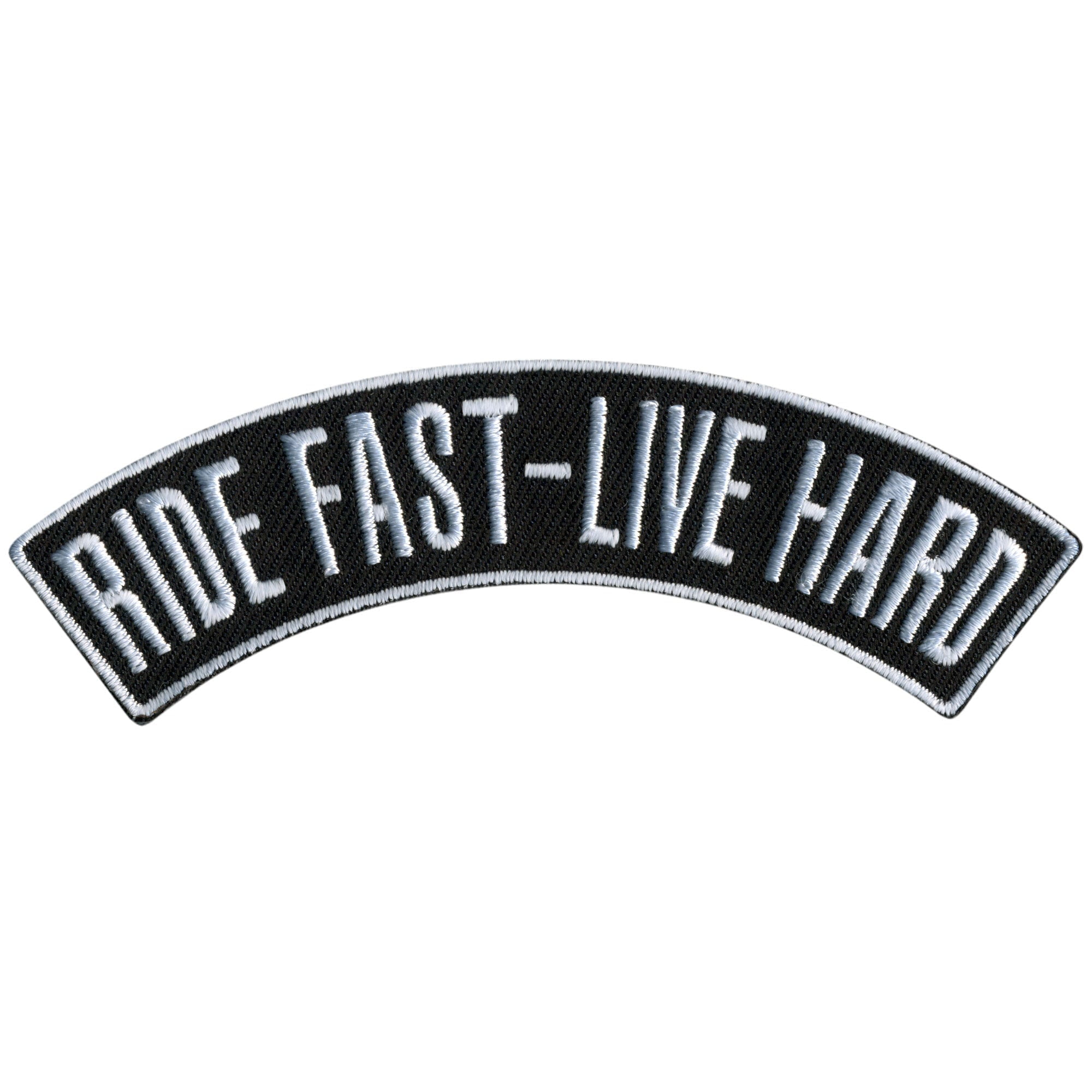 RIDE FAST - LIVE HARD TOP ROCKER PATCH - High Thread Iron-On Heat ...