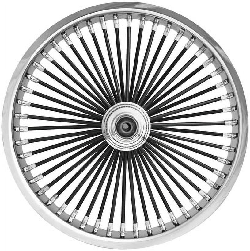 RIDE WRIGHT WHEELS Exotica 50 Spoke Wheel 18x3.5 Black - Front 04835-15 ...