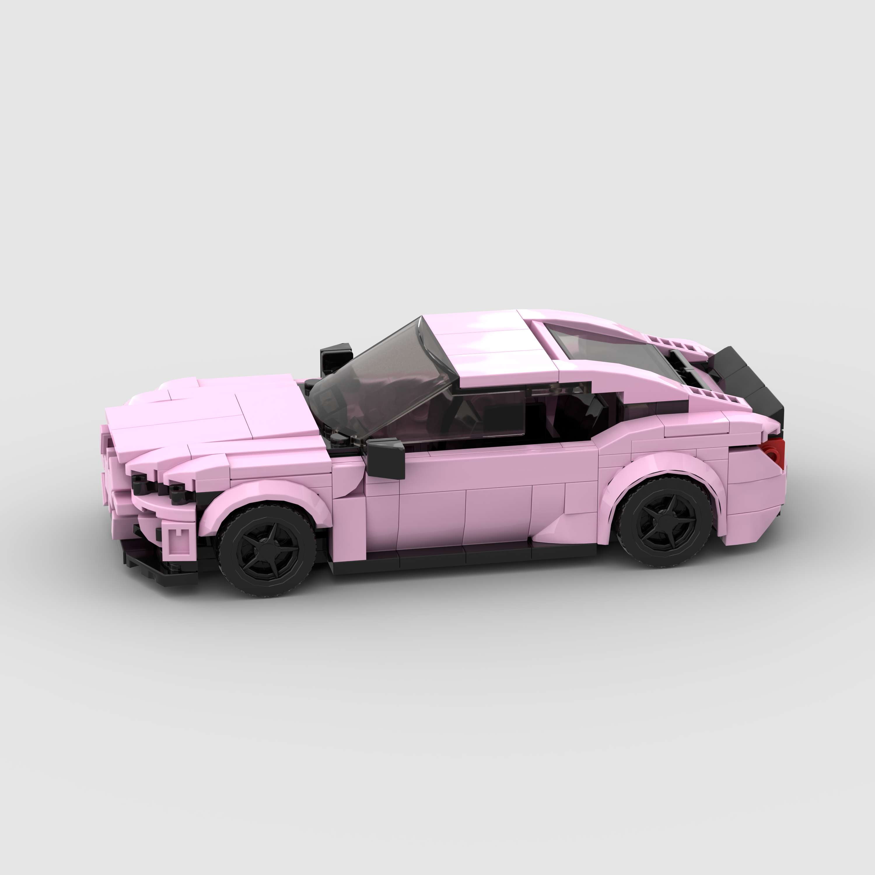 RIDEHILL Custom Building Block Set Pink Racing Car E30 M3 Model ...