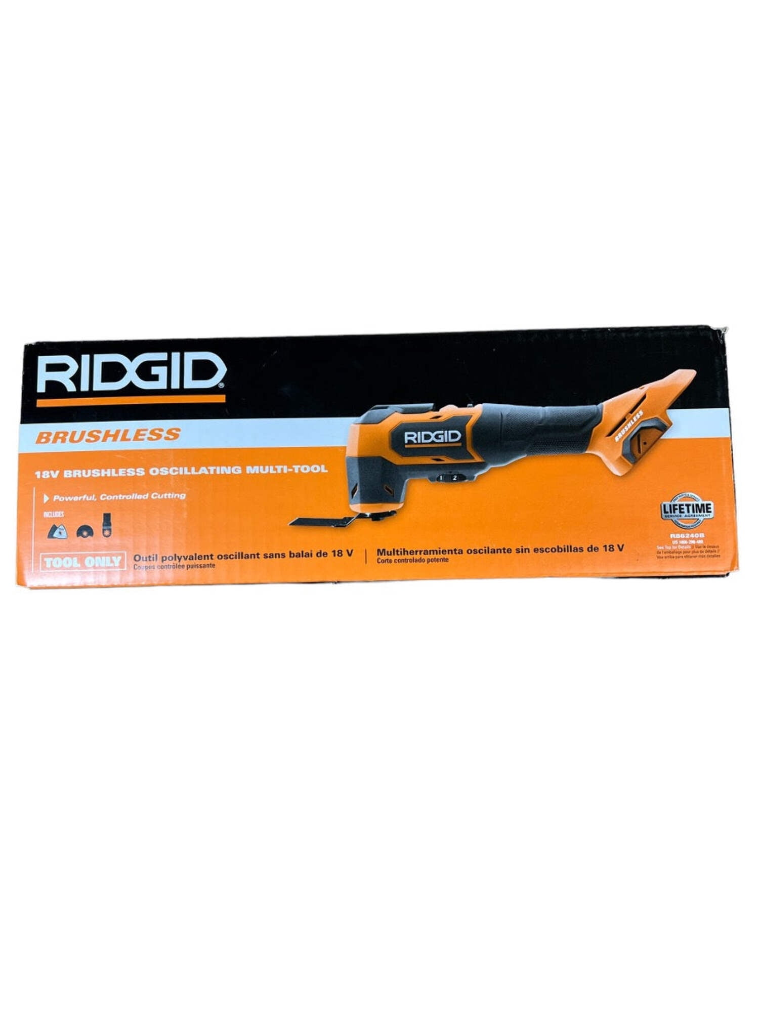 RIDGID 18V Brushless Oscillating Electric Multi-Tool Power Tool ...