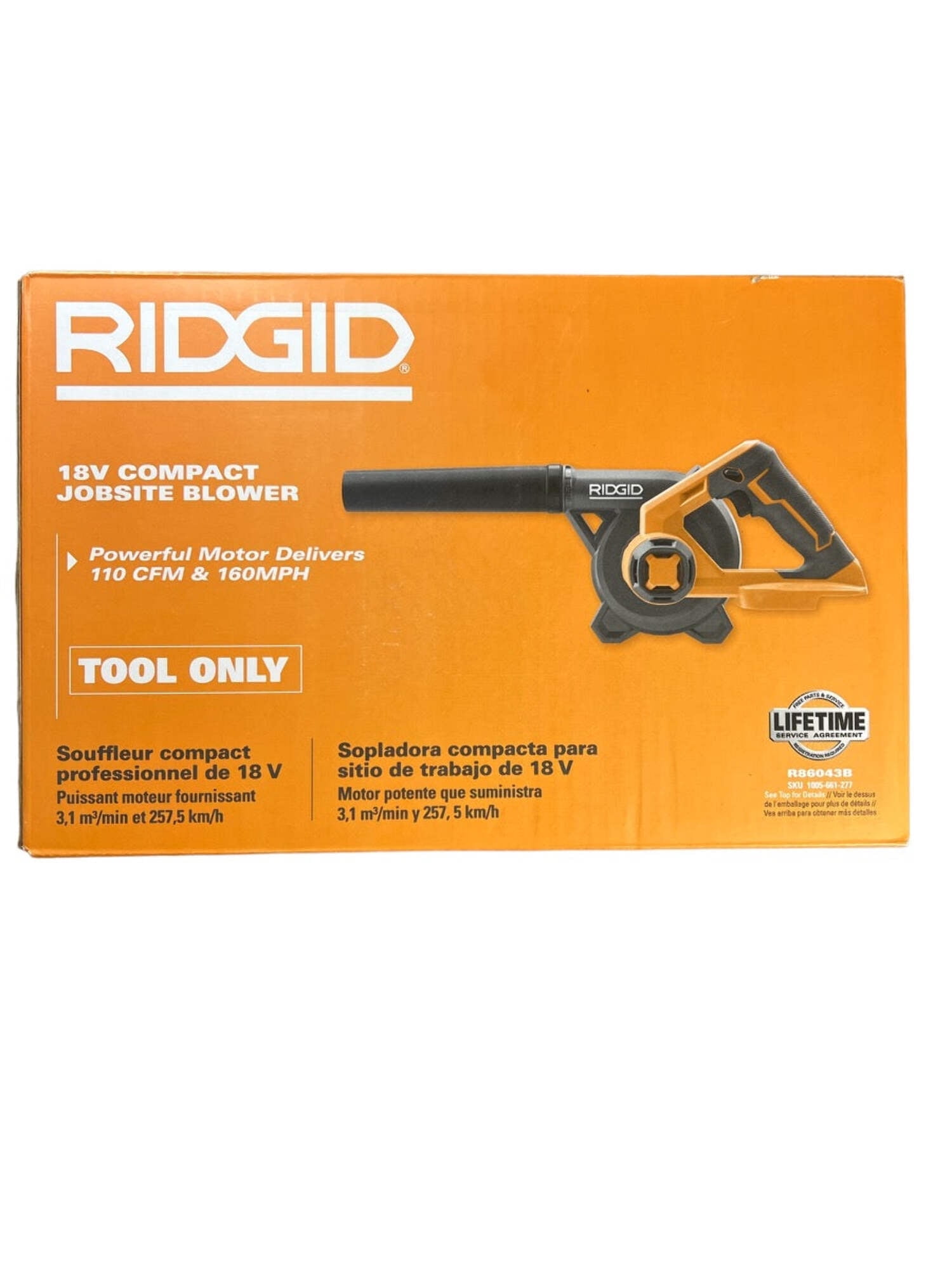 RIDGID 18V Cordless Jobsite Blower with Inflator/Deflator Nozzle ...