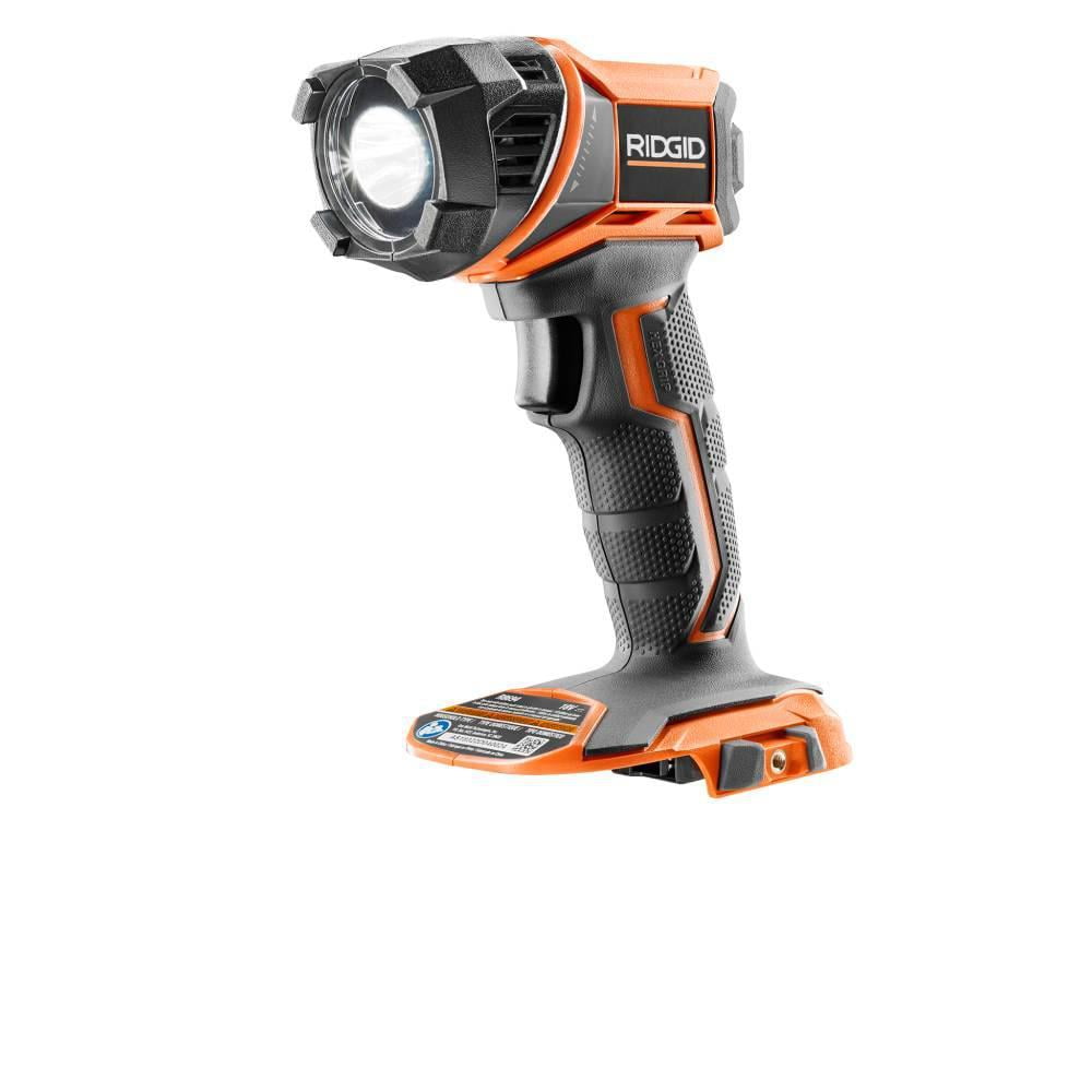 RIDGID 18-Volt Torch Light, LED, 330 Lumens, Rotating Head, Cordless ...