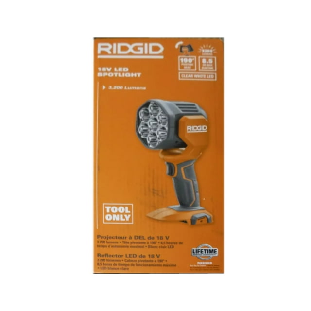 RIDGID 18V Cordless LED Spotlight (Tool Only) - Walmart.com