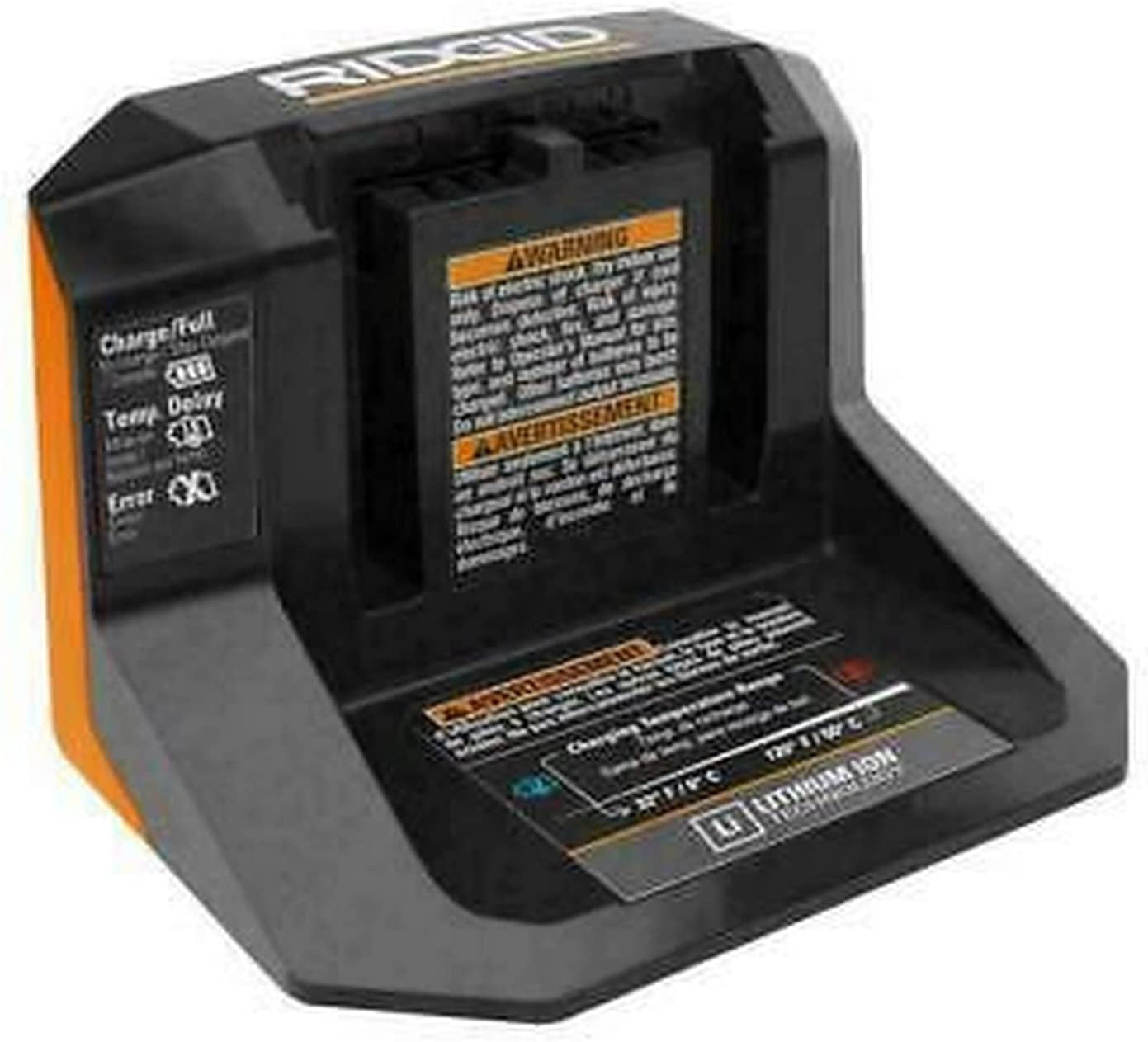 RIDGID, Lithium-Ion Charger, R86093, Compatible with all 18V Models ...